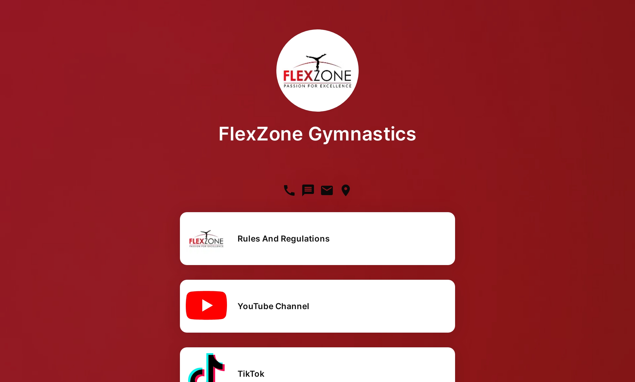 FlexZone Gymnastics' Flowpage