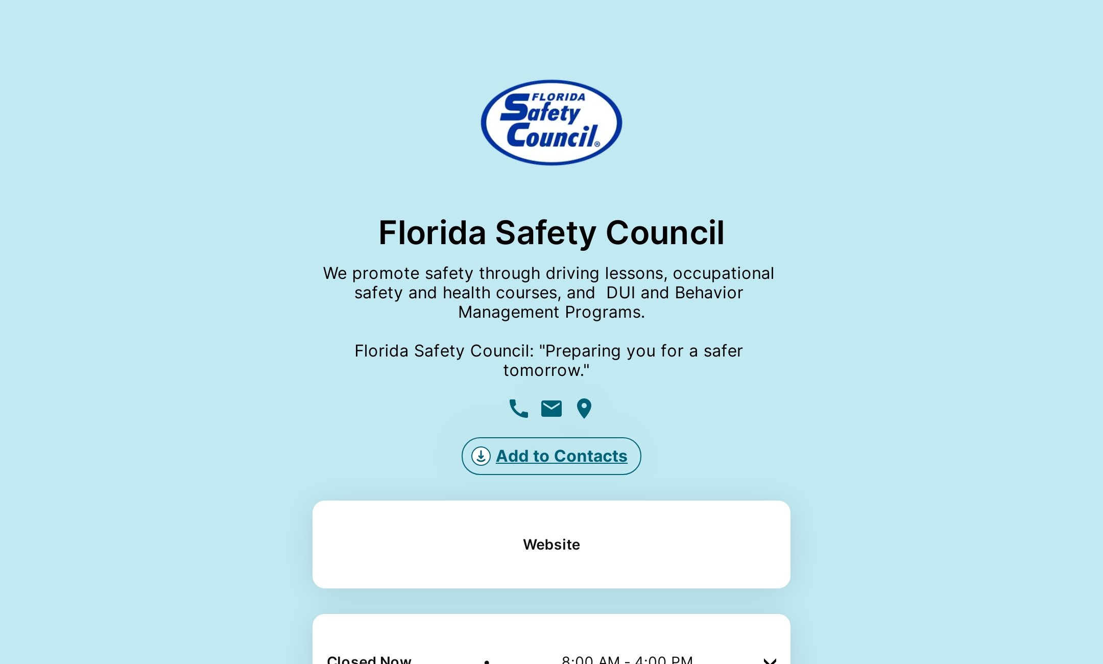 Florida Safety Council's Flowpage