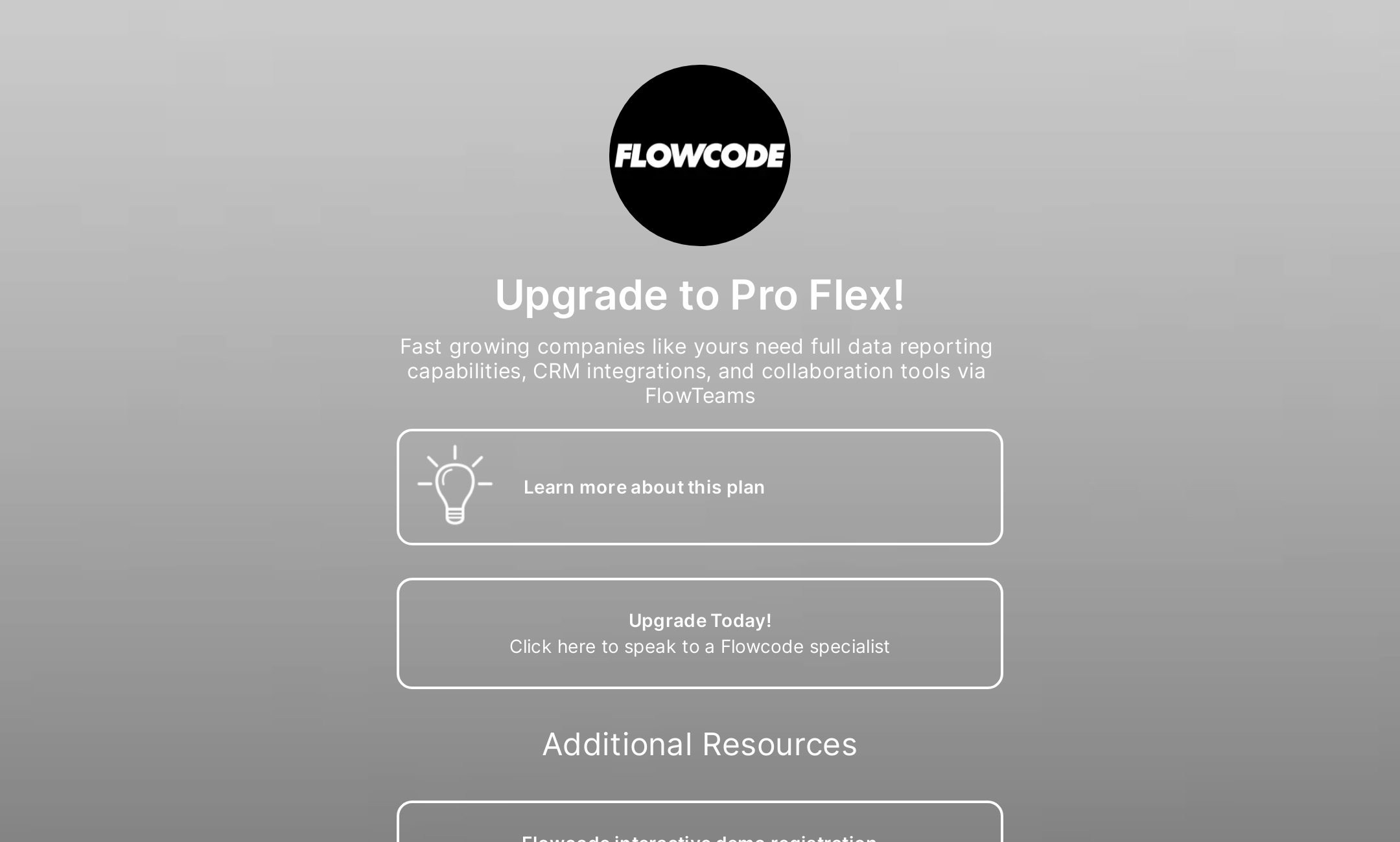 Upgrade to Pro Flex!'s Flowpage