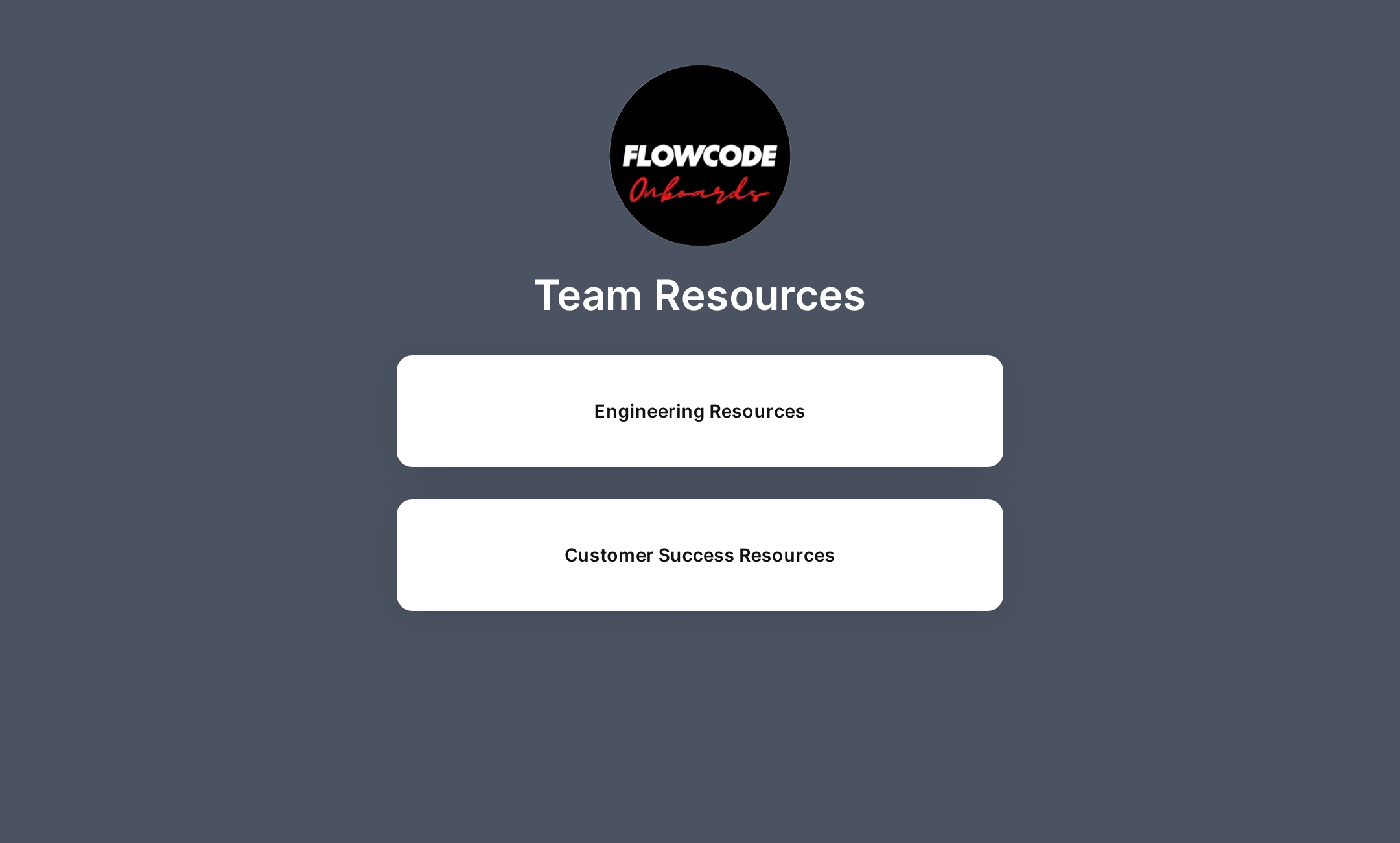 Team Resources' Flowpage