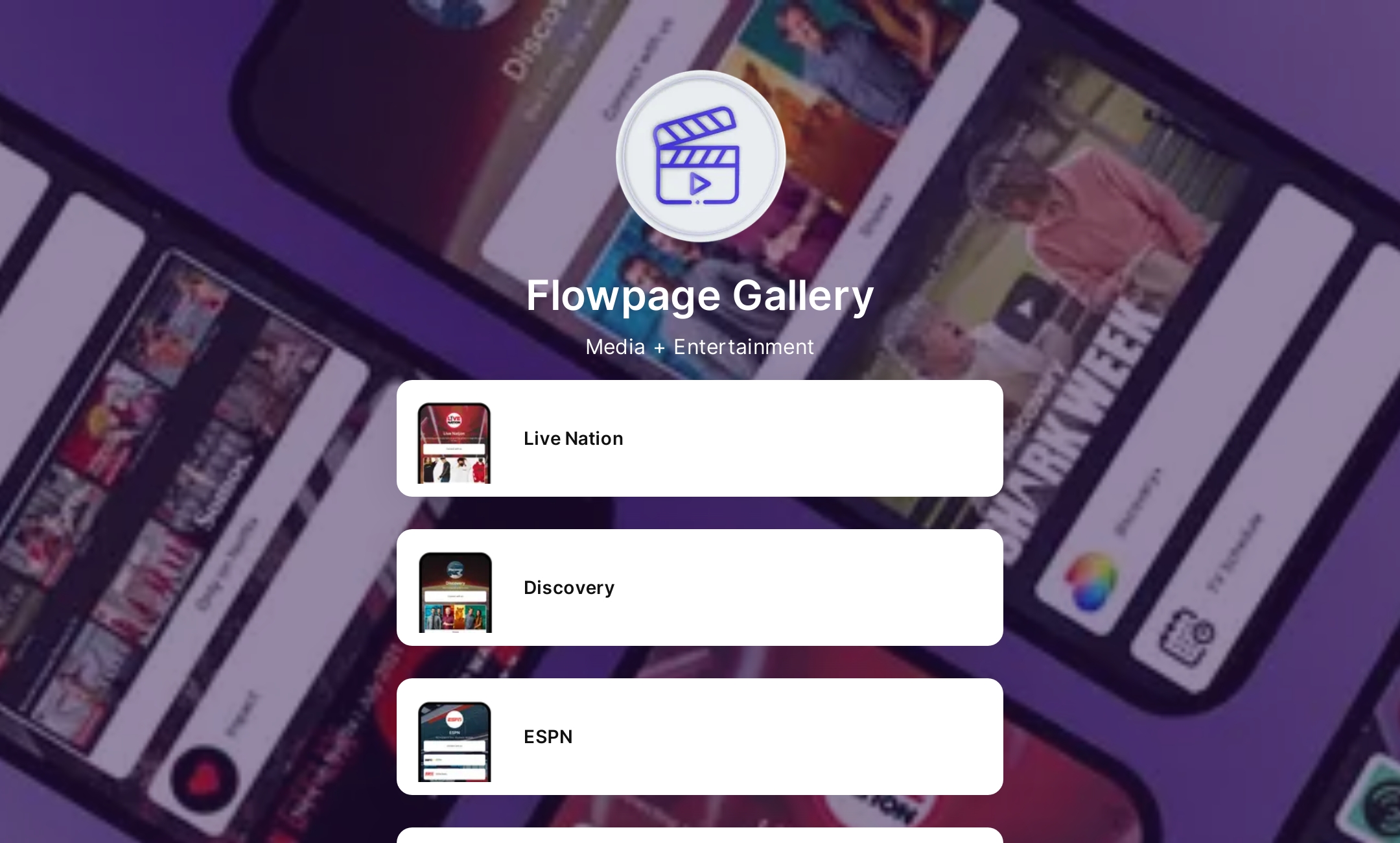 Flowpage Gallery's Flowpage