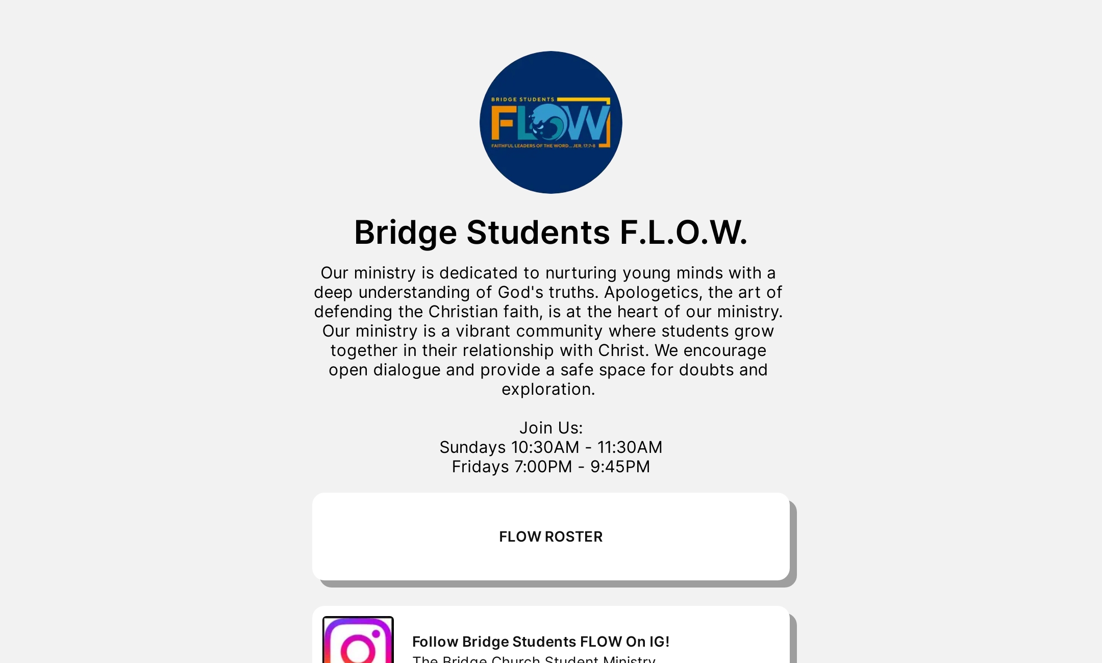 Bridge Students F.L.O.W.'s Flowpage