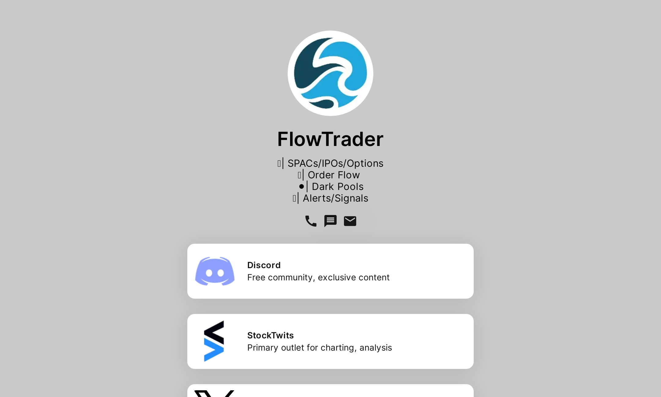 FlowTrader's Flowpage