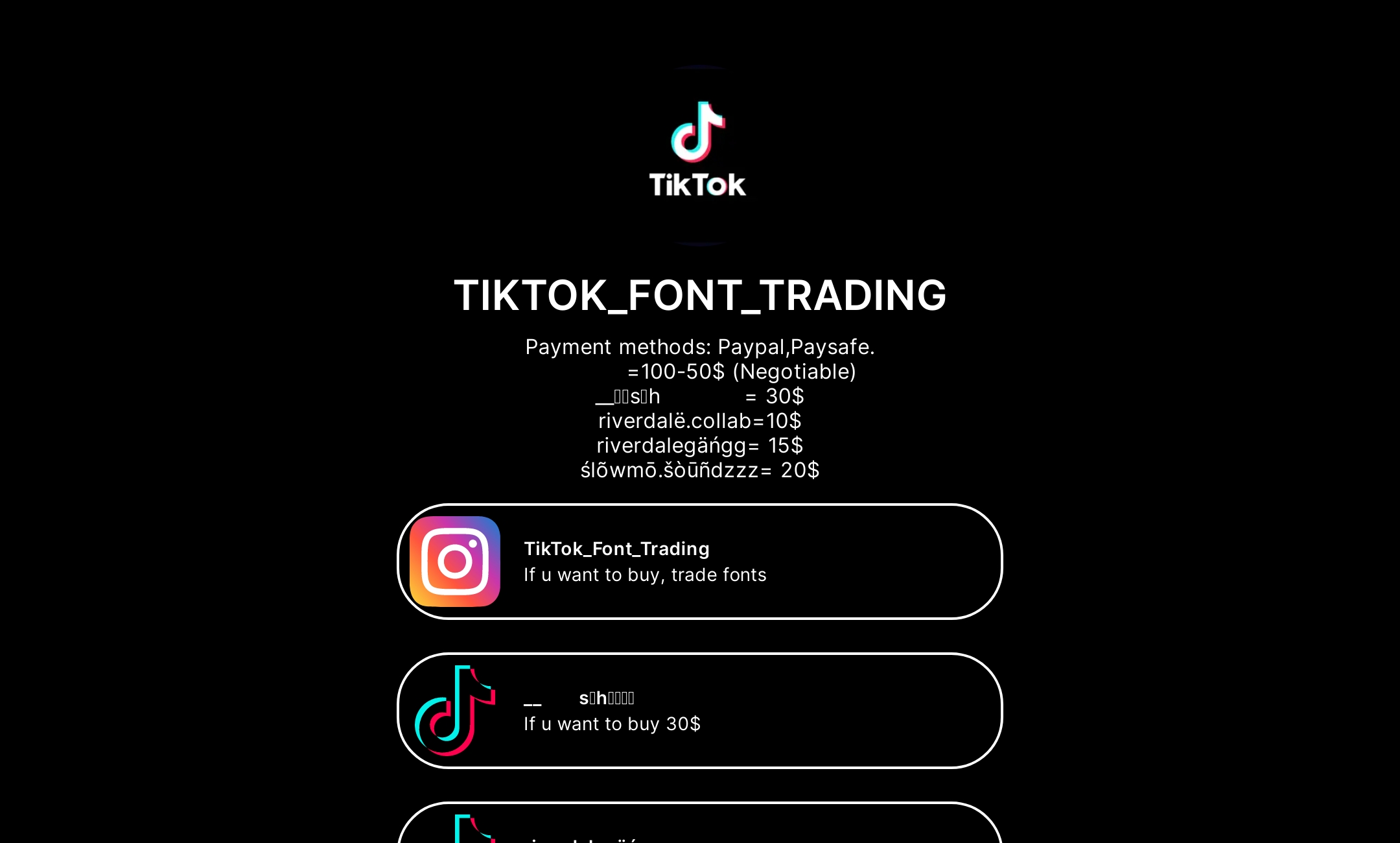 TIKTOK_FONT_TRADING's Flowpage