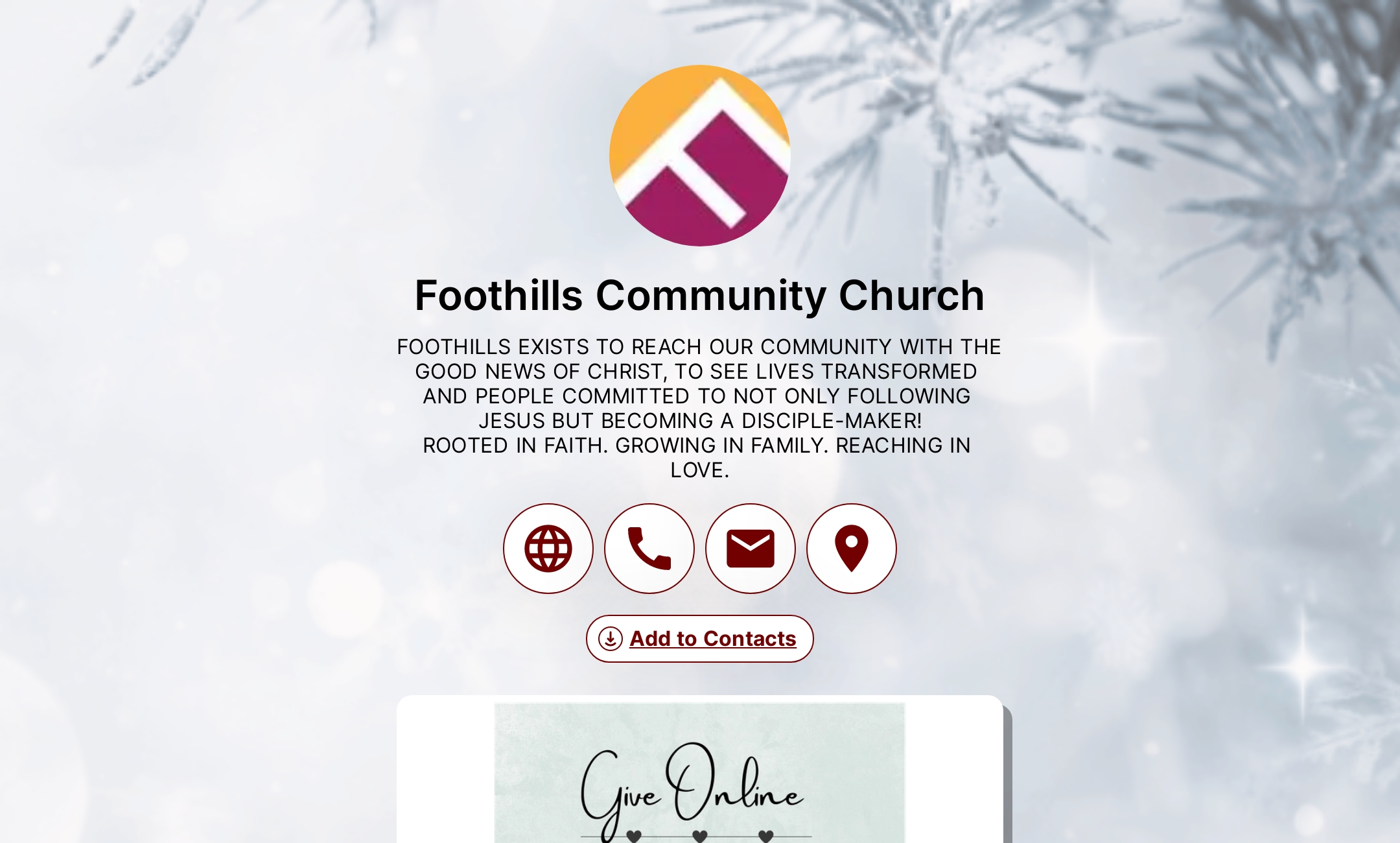 Foothills Community Church 's Flowpage