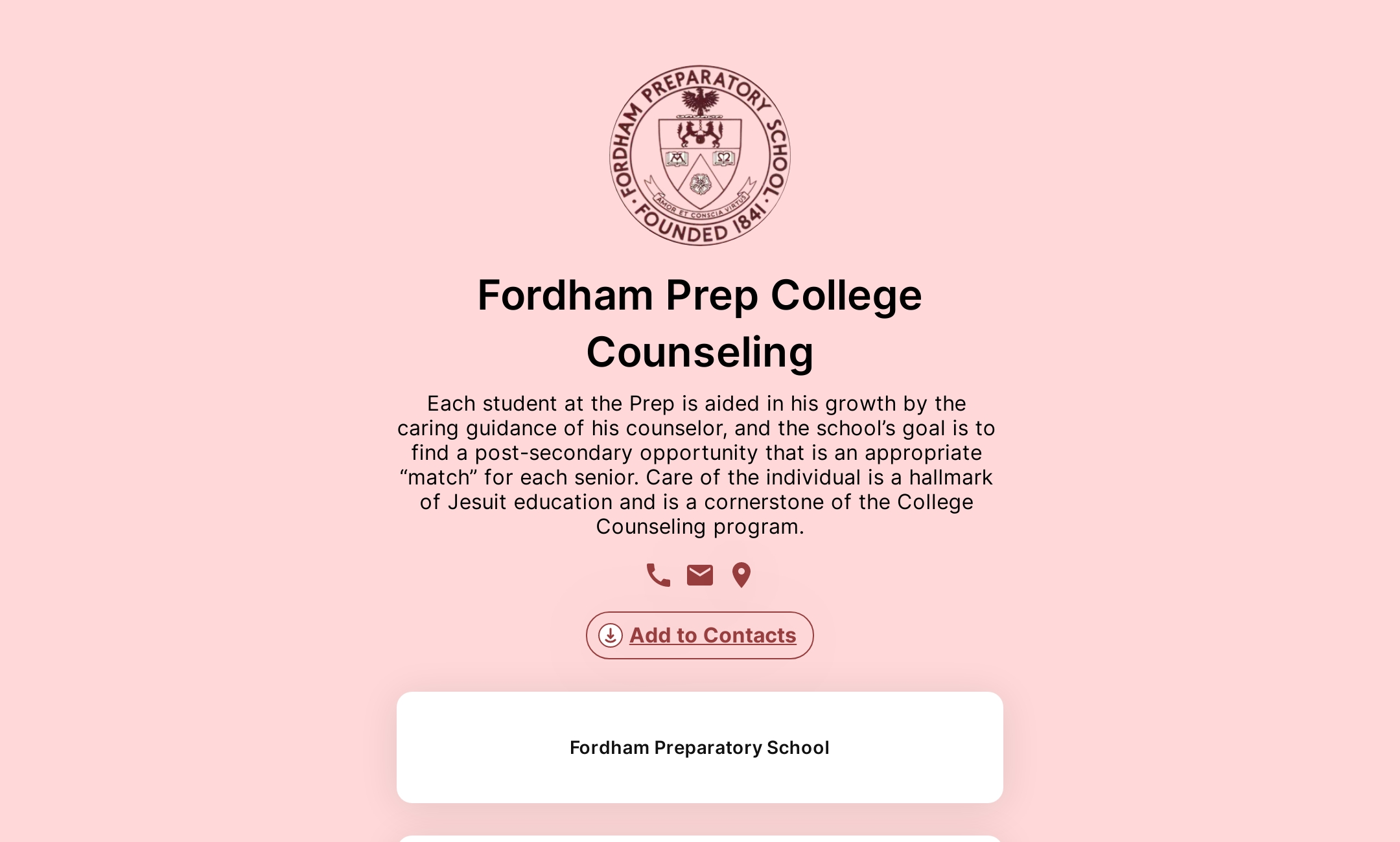 Fordham Prep College Counseling's Flowpage