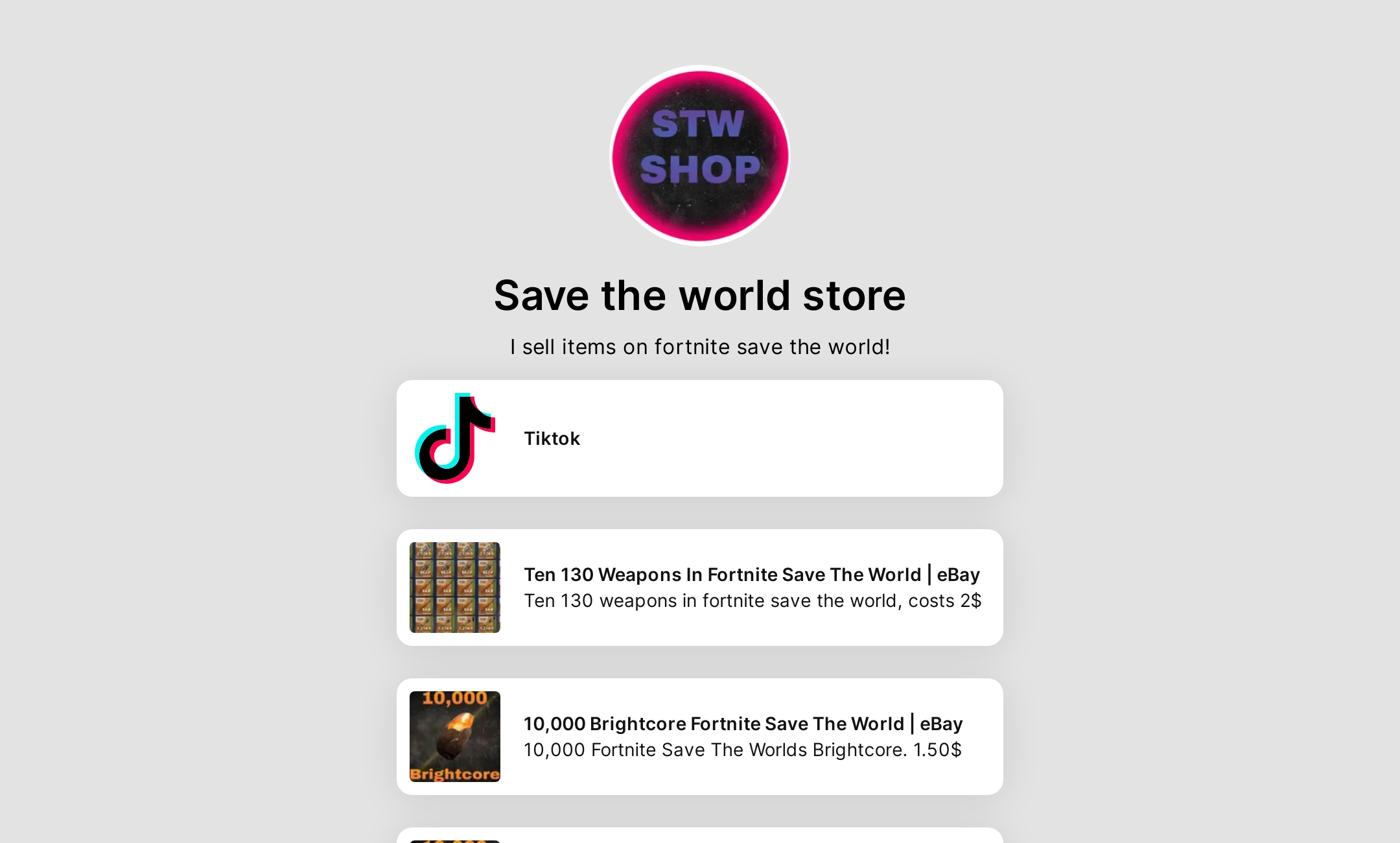 Save the world store's Flowpage