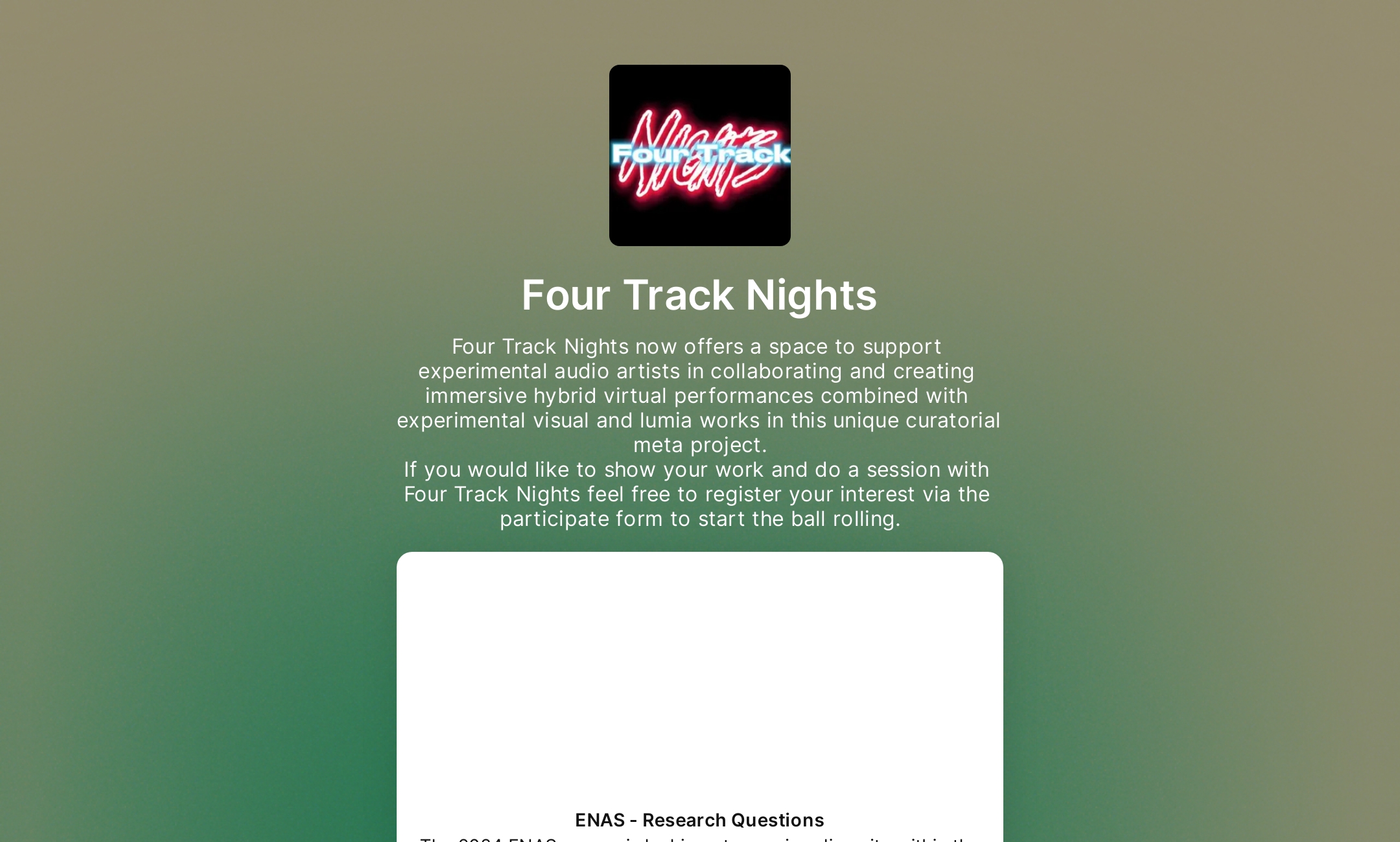 Four Track Nights' Flowpage