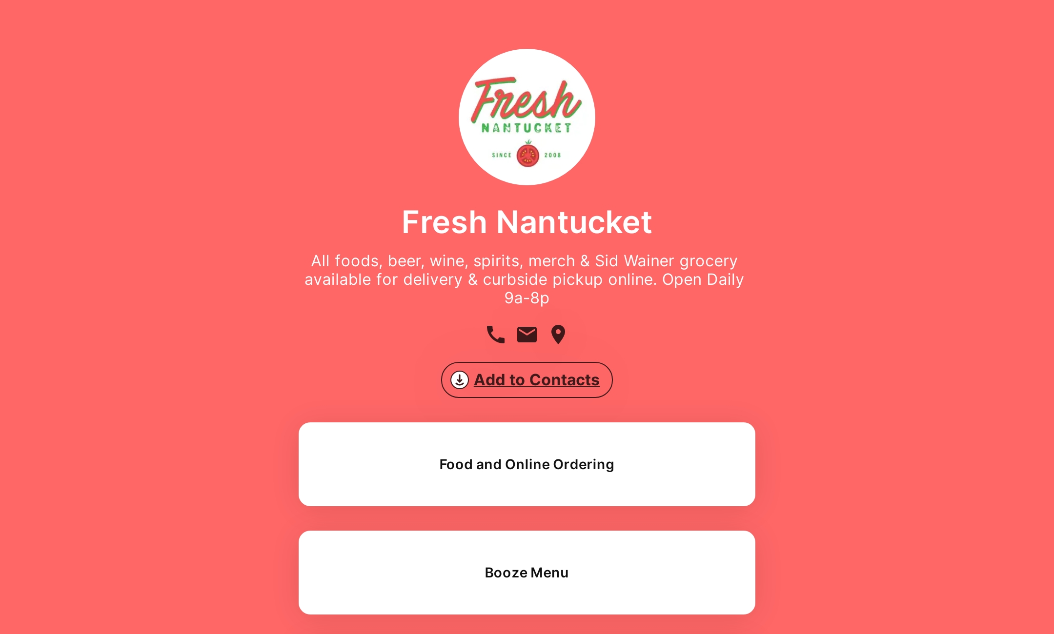 Fresh Nantucket's Flowpage