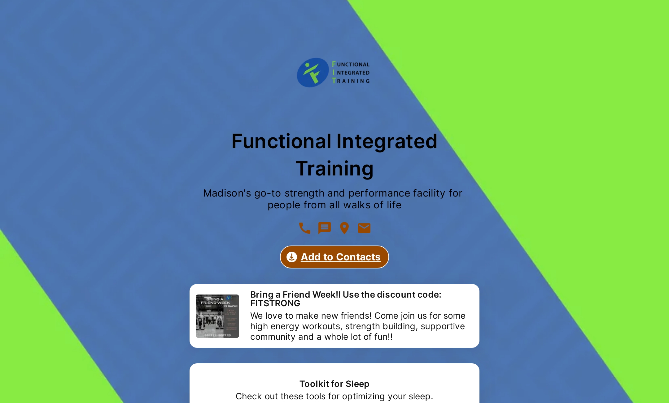Functional Integrated Training's Flowpage