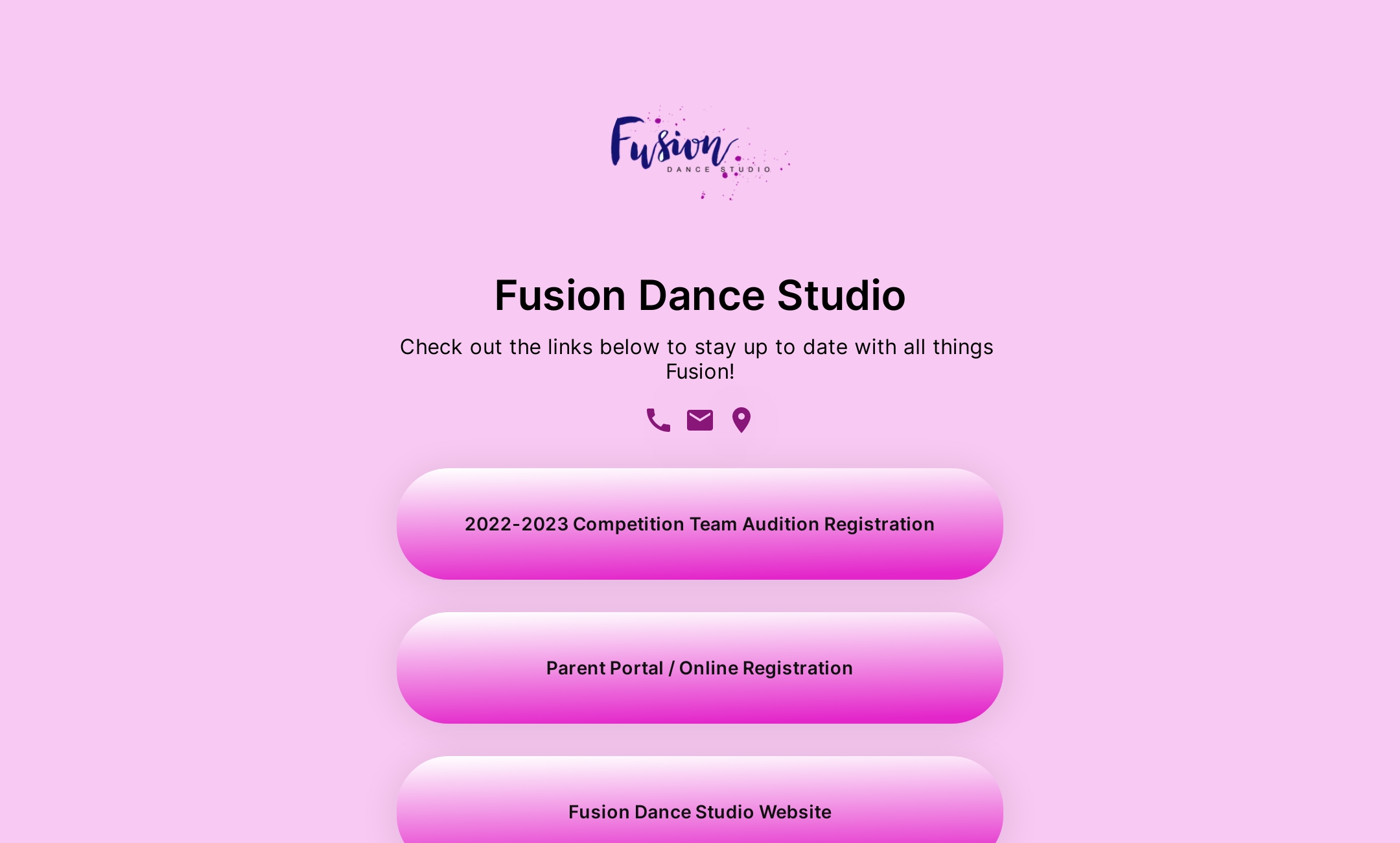 Fusion Dance Studio's Flowpage