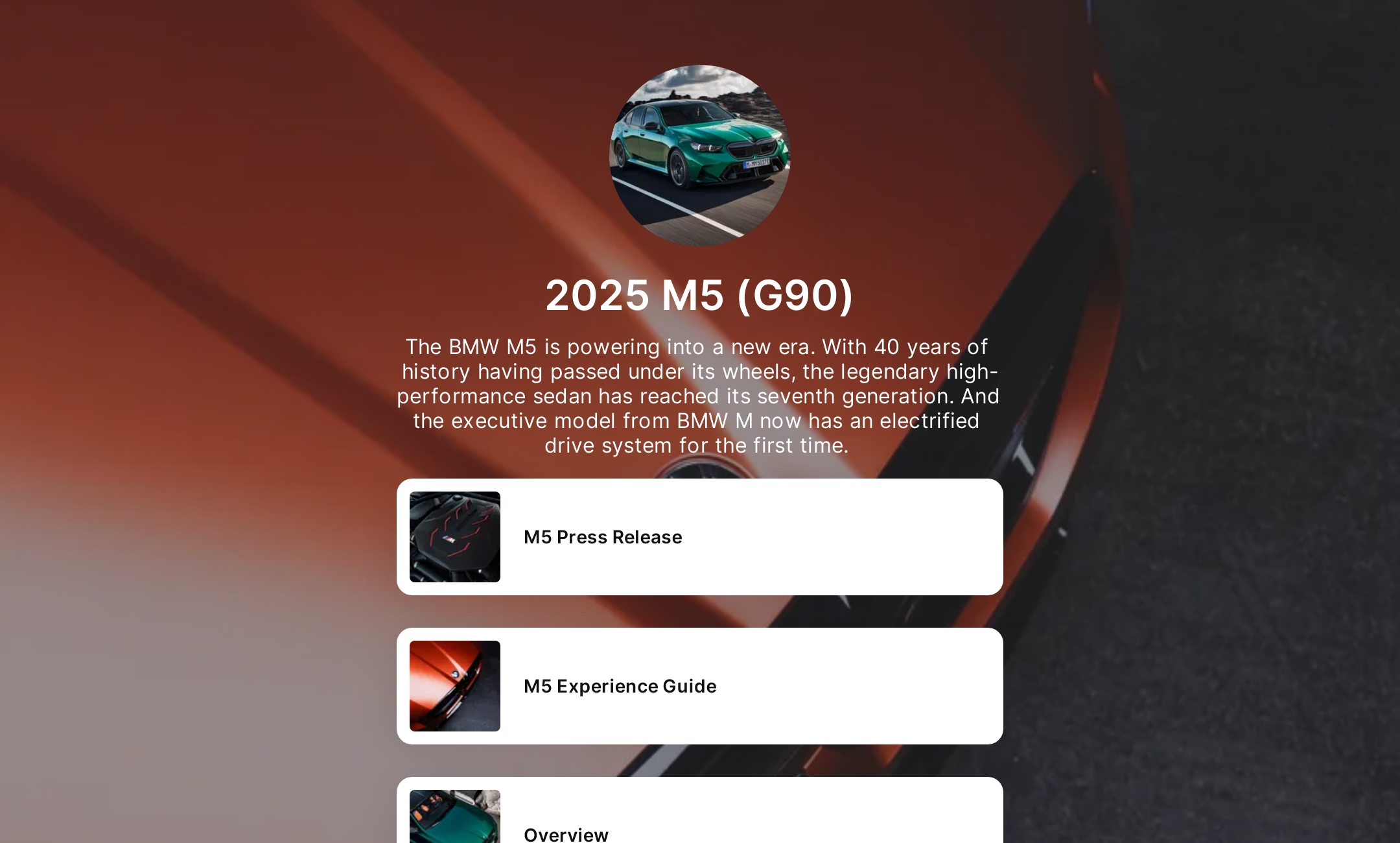 2025 M5 (G90)'s Flowpage