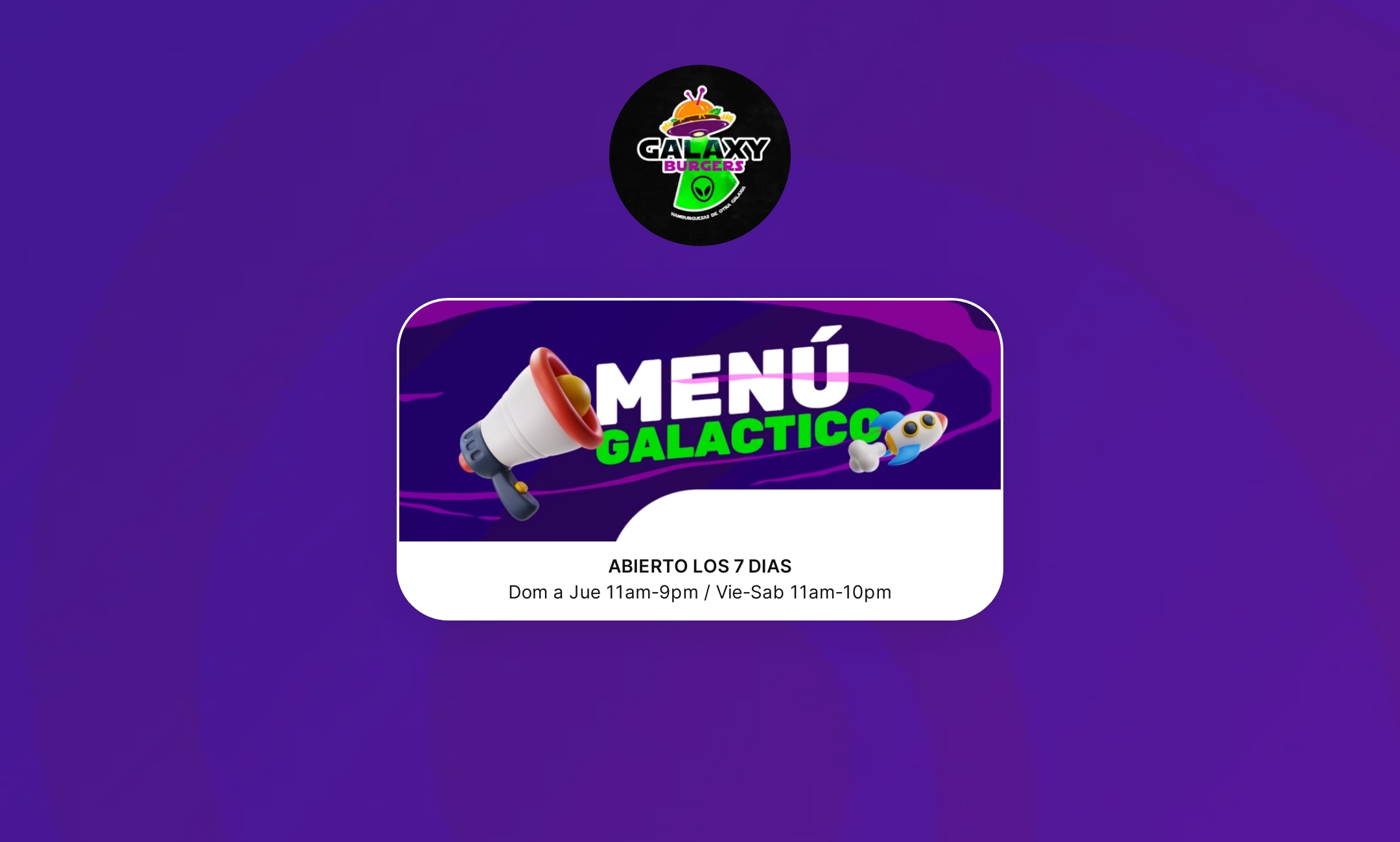 Galaxy Menu