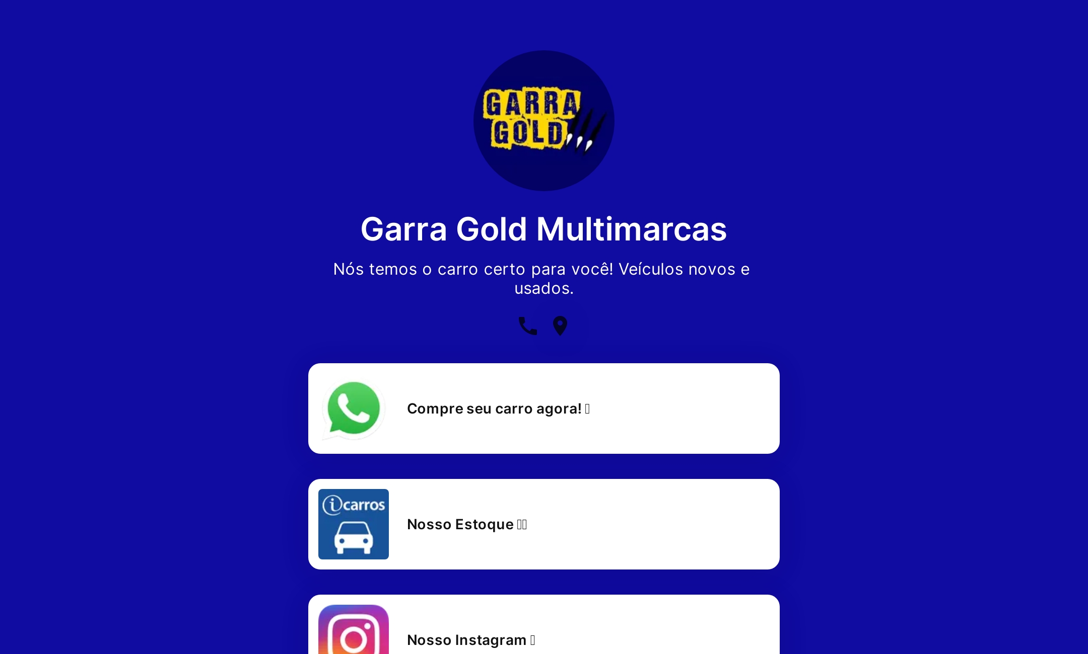 Garra Gold Multimarcas' Flowpage