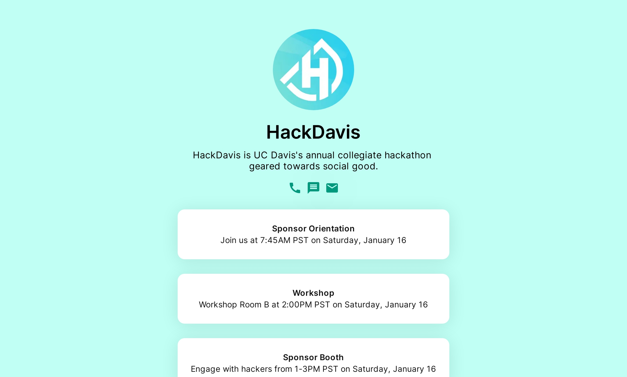 HackDavis' Flowpage