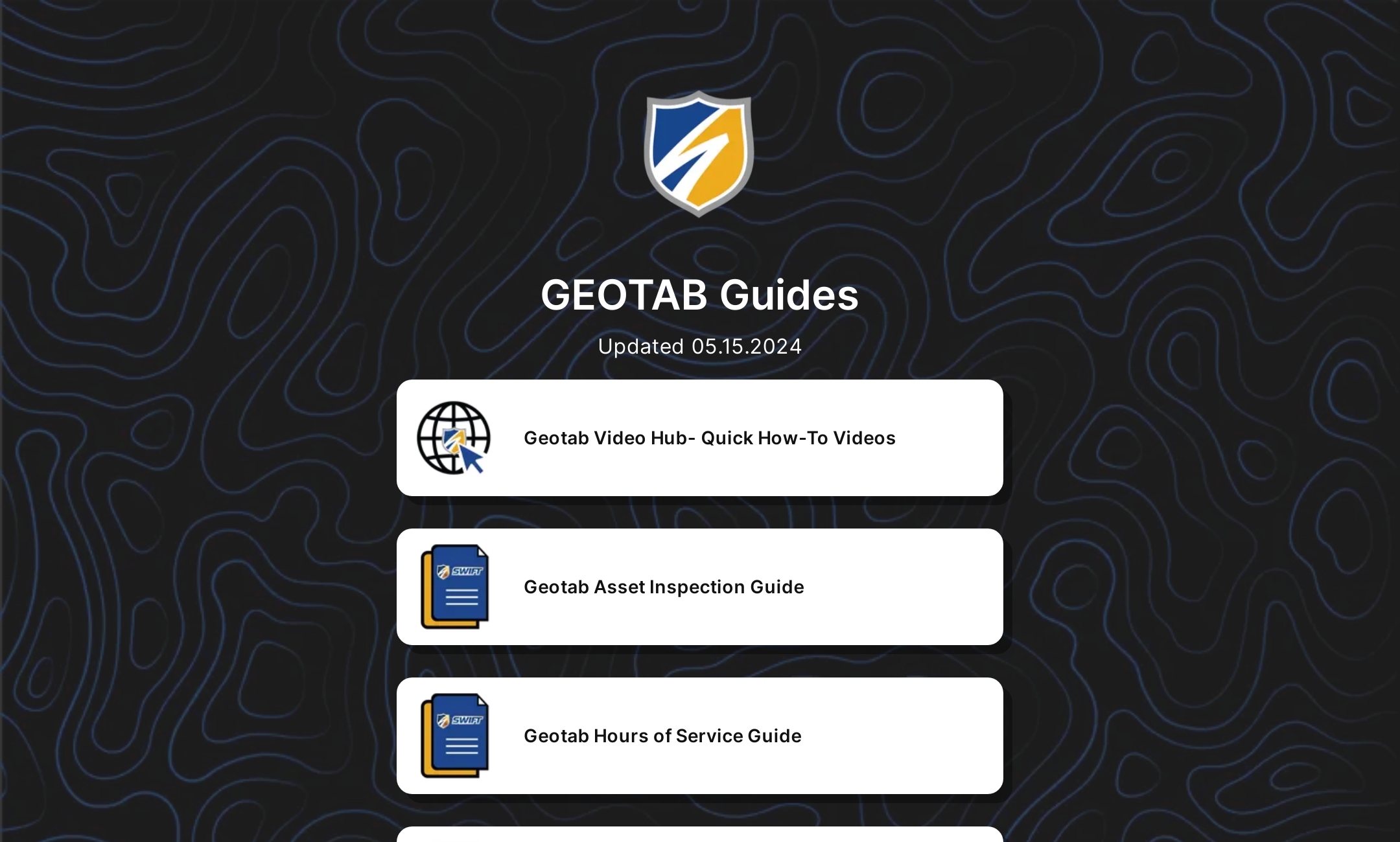 GEOTAB Guides' Flowpage