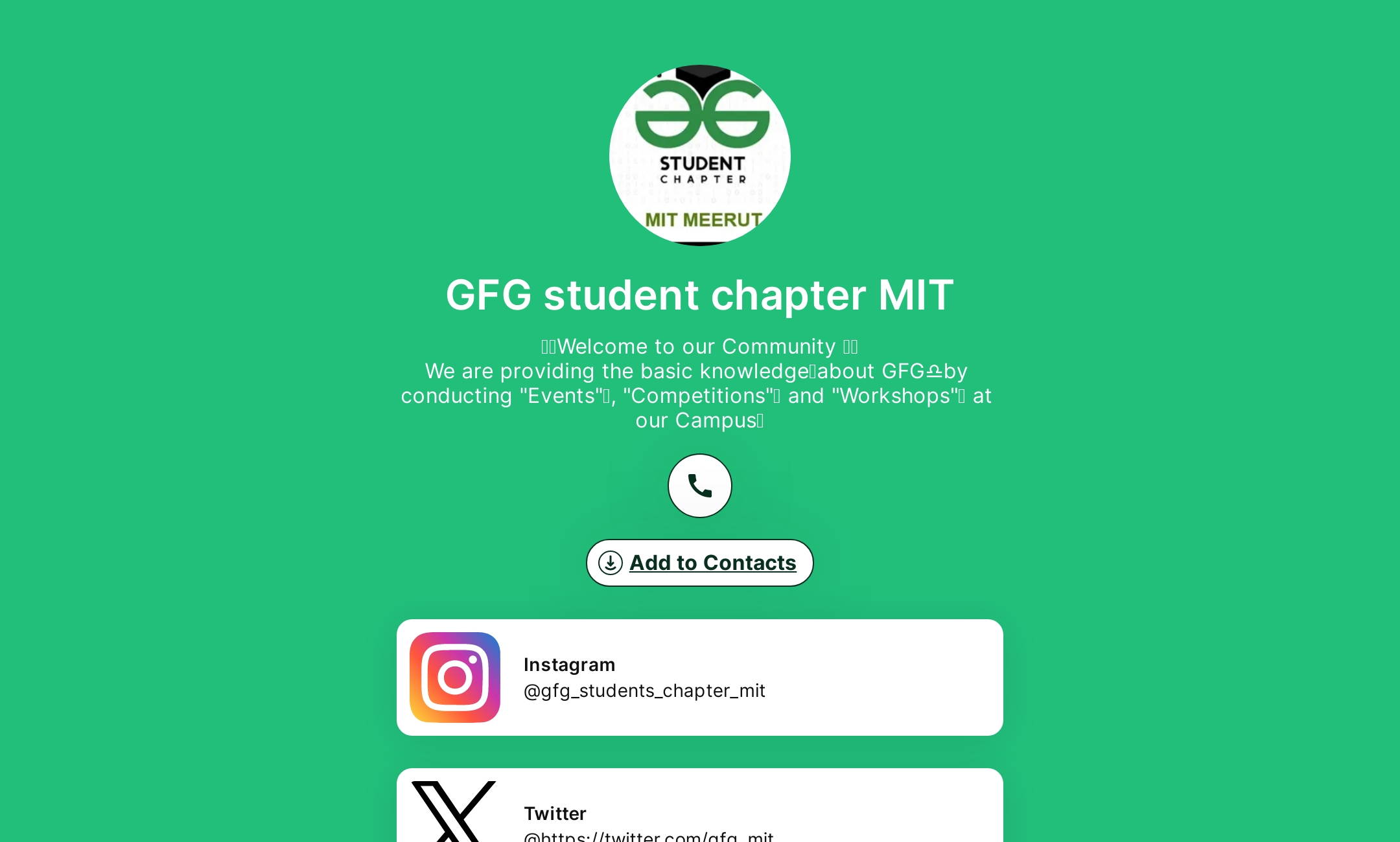 GFG student chapter MIT 's Flowpage