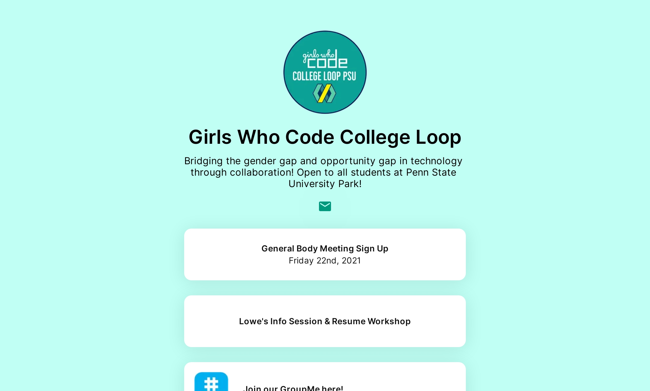 Girls Who Code College Loop 's Flowpage