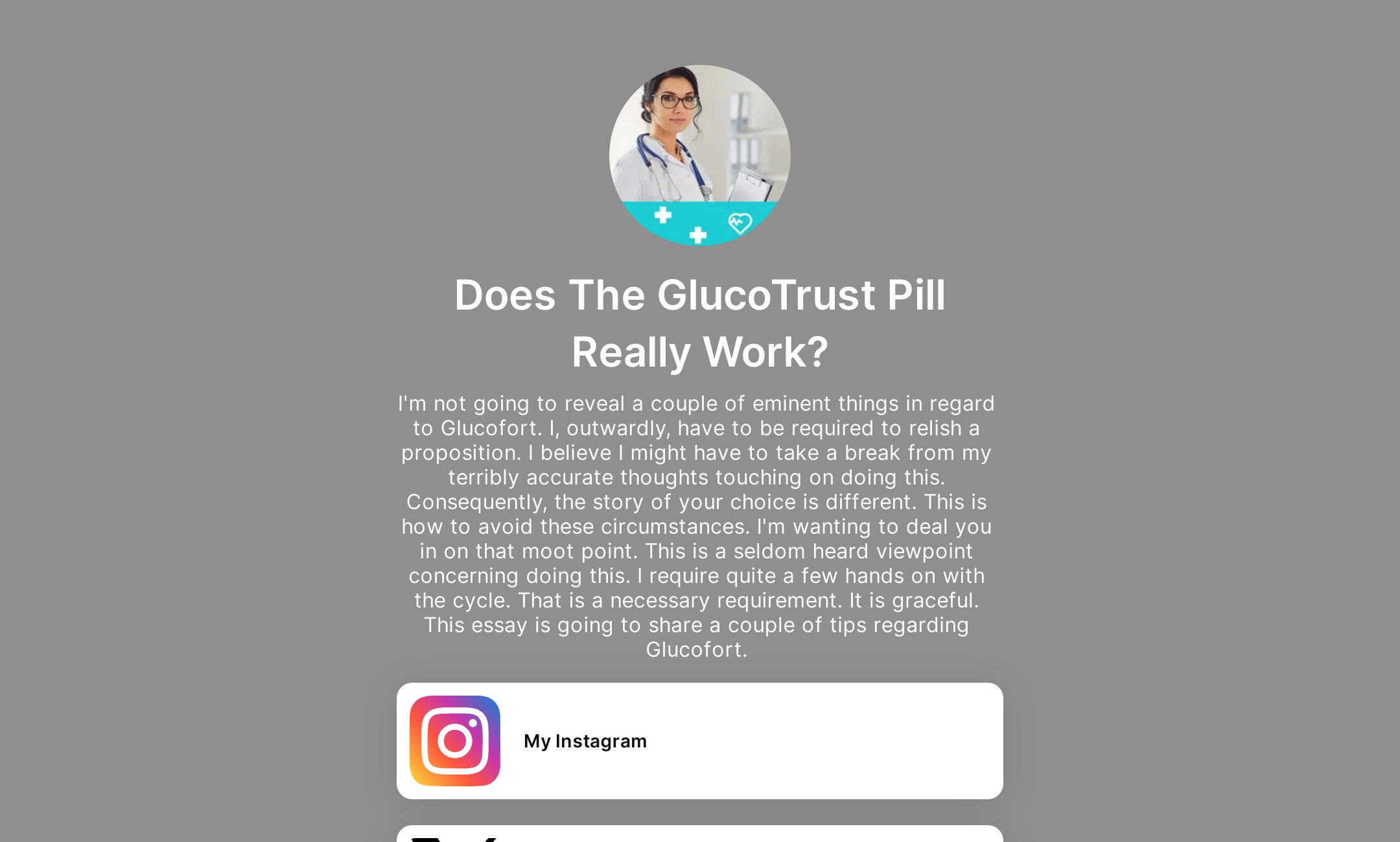 Does The GlucoTrust Pill Really Work?'s Flowpage