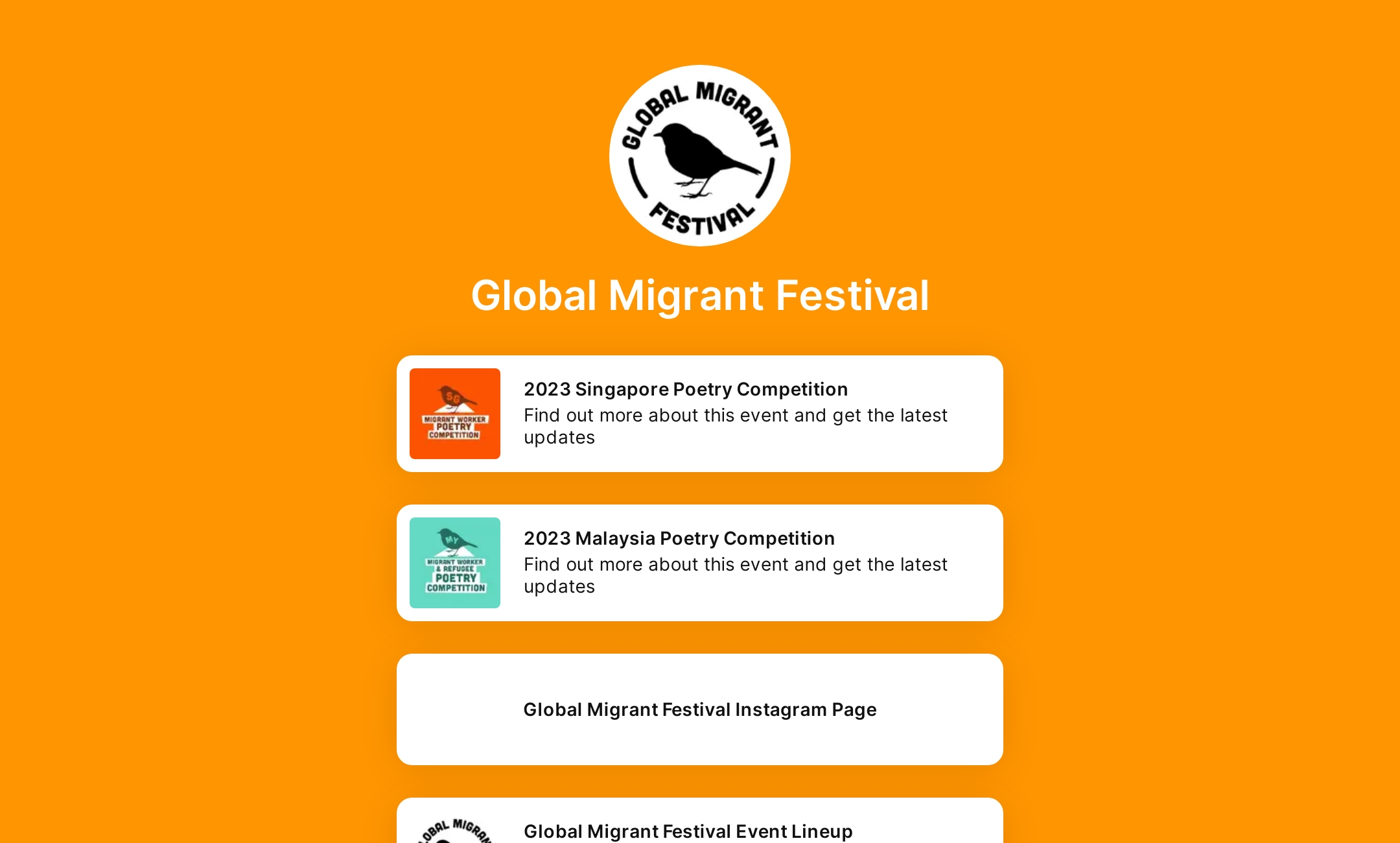 Global Migrant Festival's Flowpage