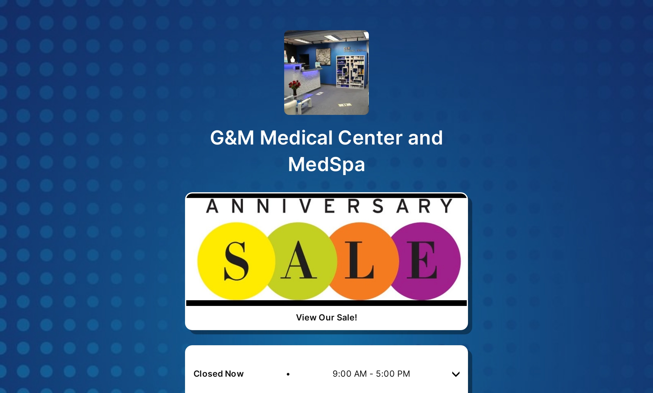 G&M Medical Center and MedSpa's Flowpage