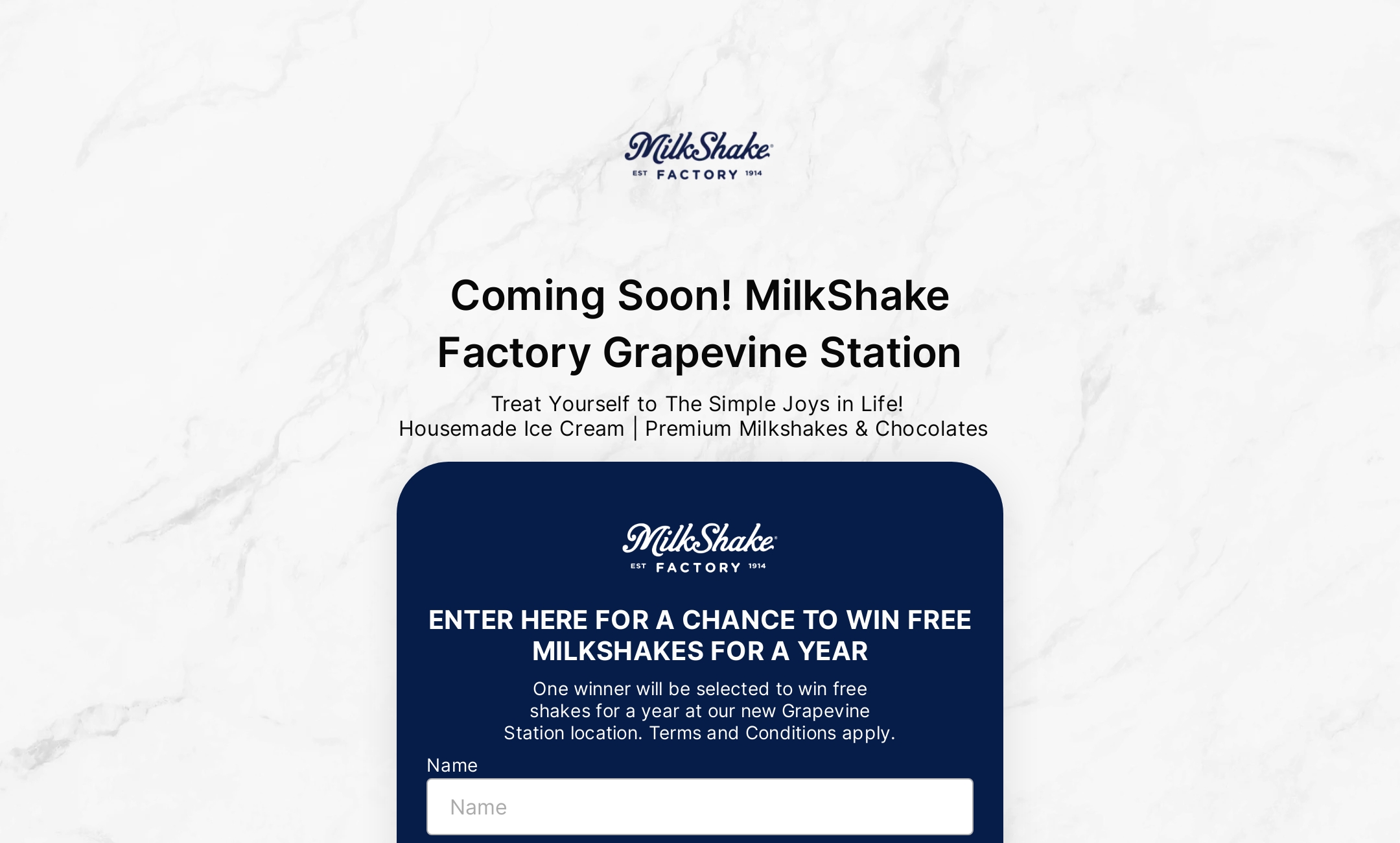 Coming Soon! MilkShake Factory Grapevine Station's Flowpage