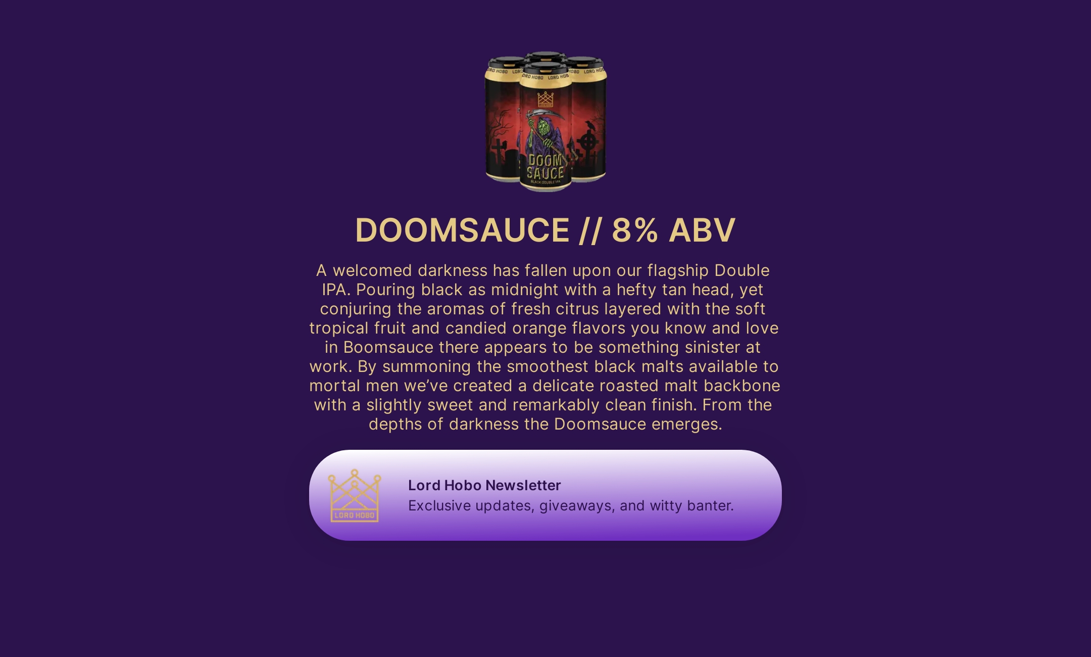 DOOMSAUCE // 8% ABV's Flowpage