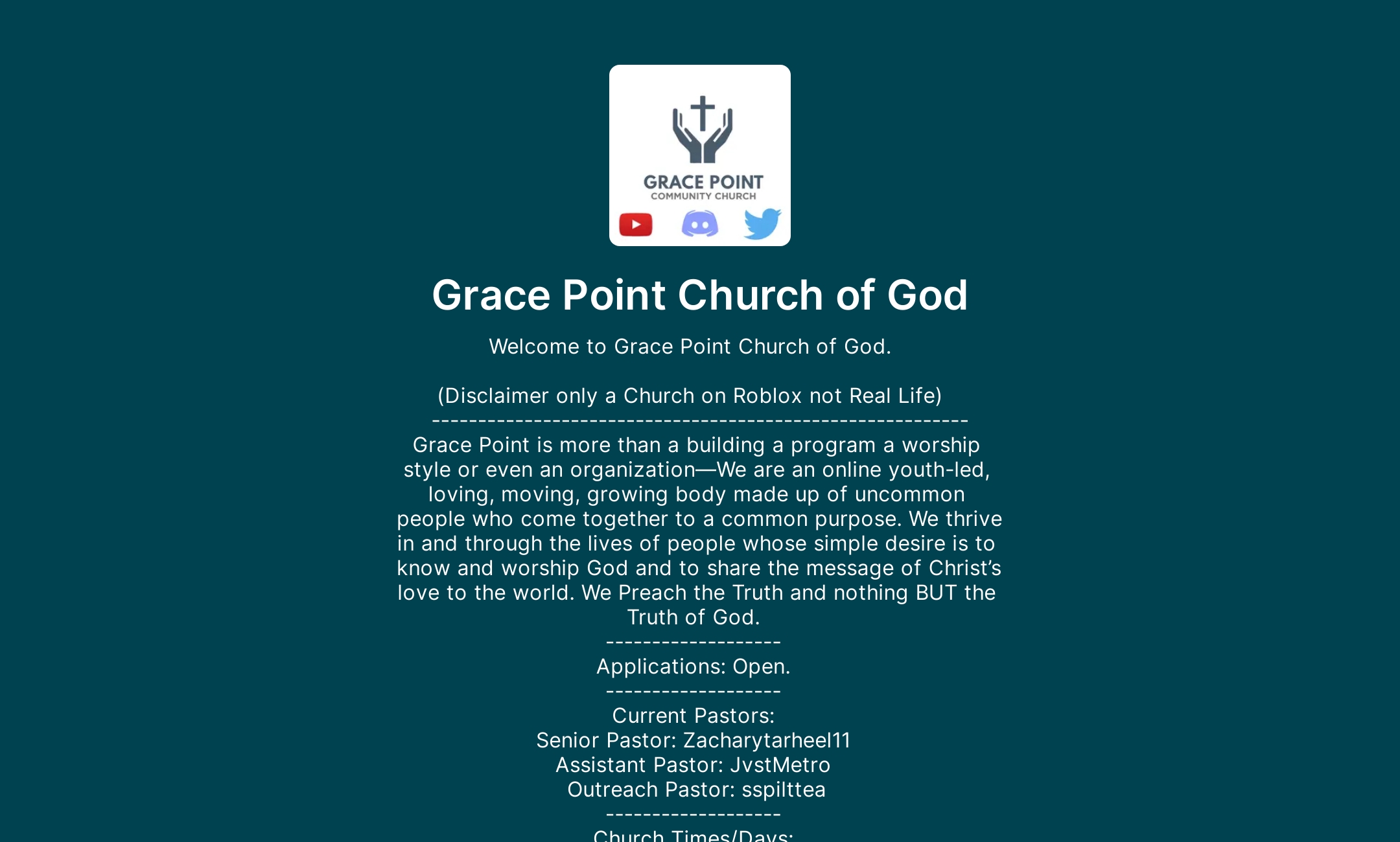 Grace Point Church of God's Flowpage