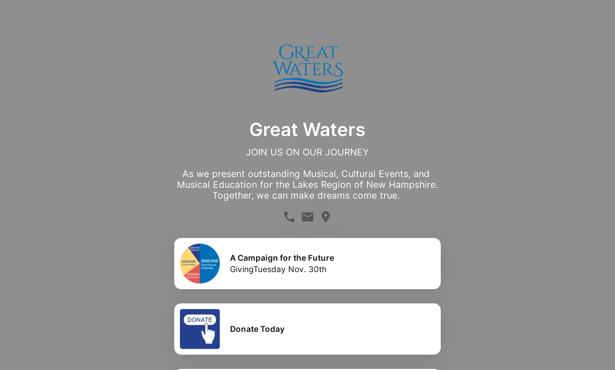 Great Waters' Flowpage