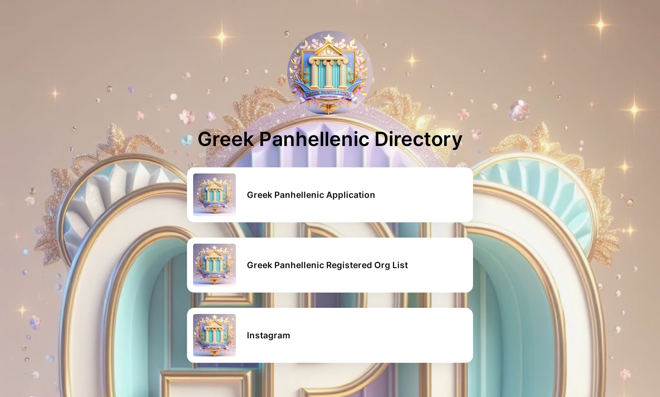 Greek Panhellenic Directory's Flowpage