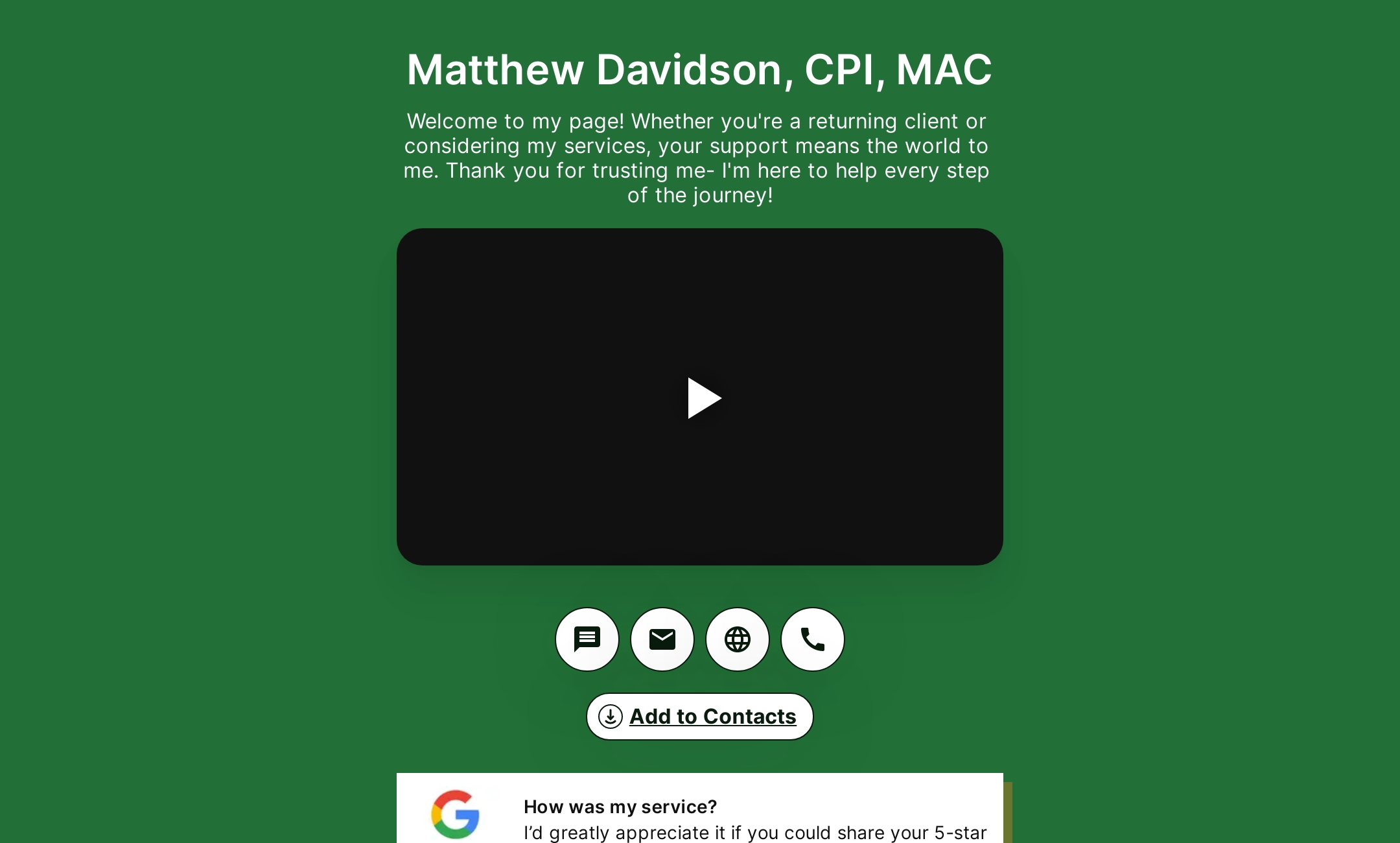 Matthew Davidson, CPI, MAC's Flowpage