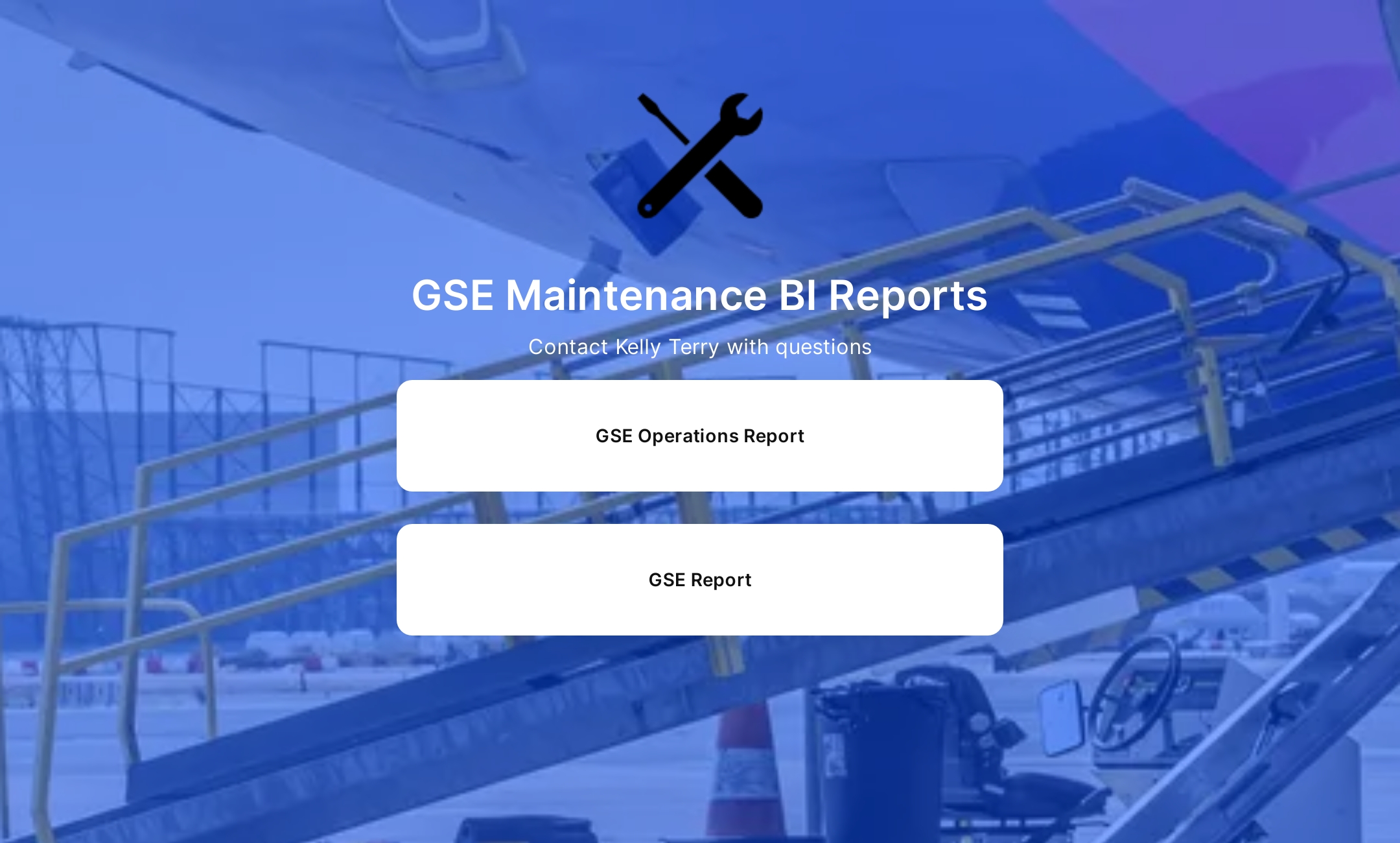 GSE Maintenance BI Reports' Flowpage