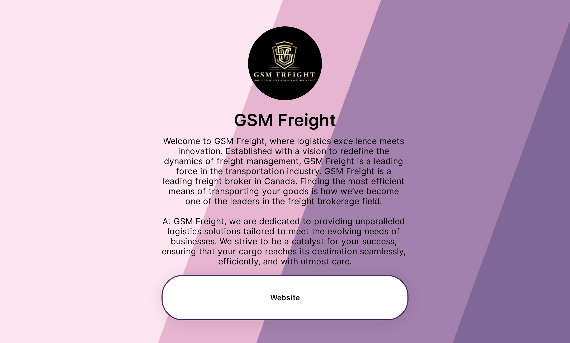 GSM Freight's Flowpage