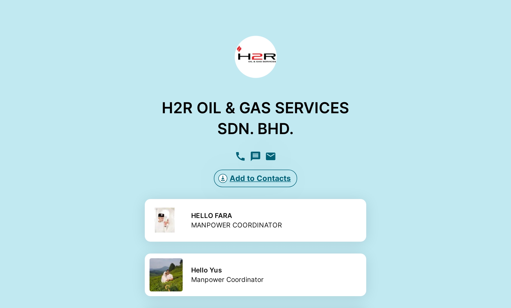 H2R OIL & GAS SERVICES SDN. BHD.'s Flowpage