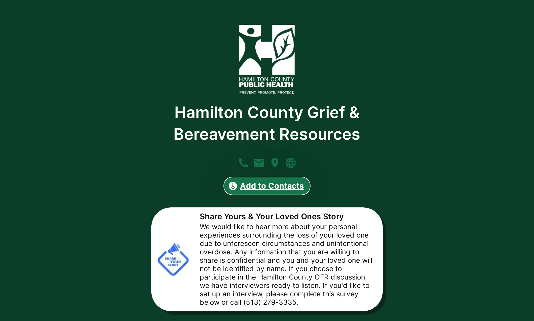 Grief and Bereavement Resources in Hamilton County's Flowpage