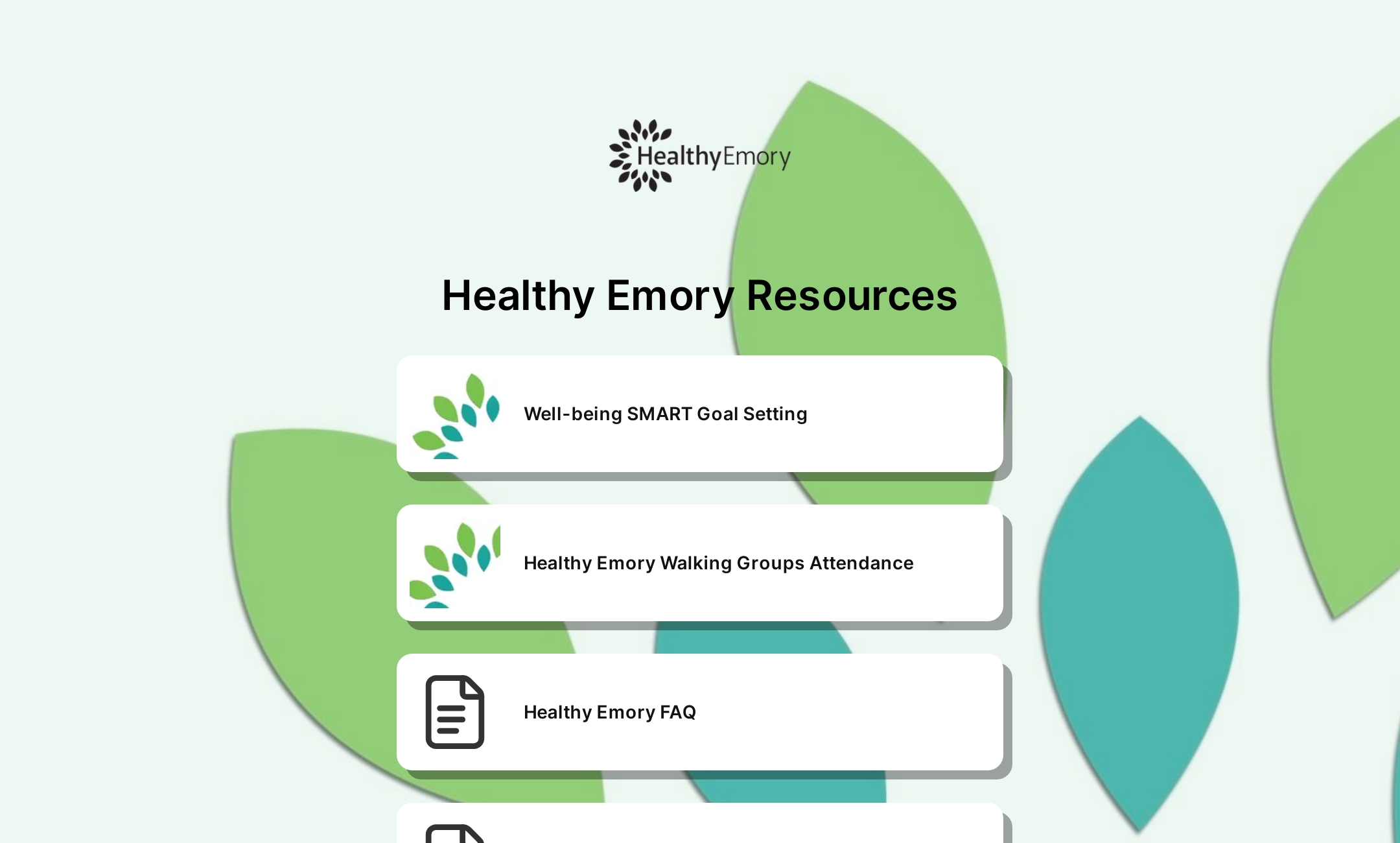 Healthy Emory Resources' Flowpage