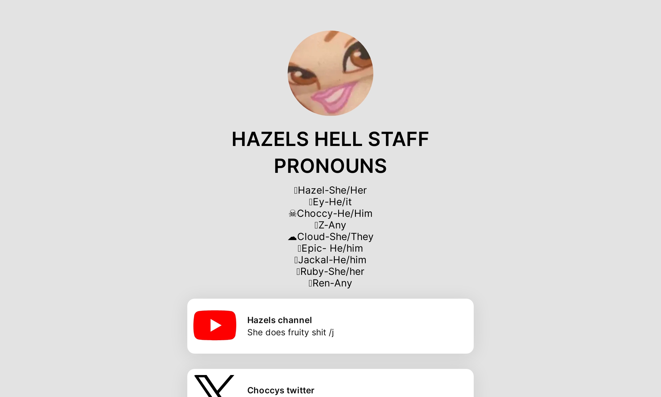 HAZELS HELL STAFF PRONOUNS's Flowpage