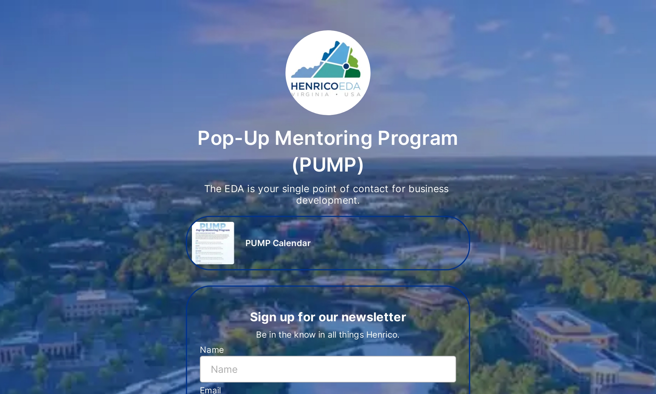 Pop-Up Mentoring Program (PUMP)'s Flowpage