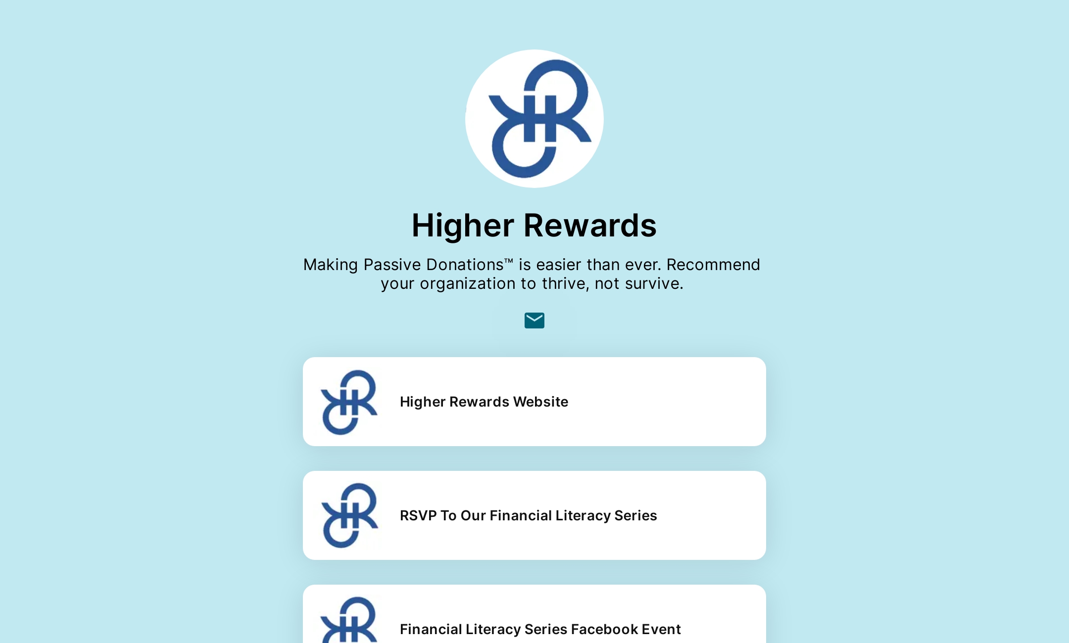 Higher Rewards' Flowpage