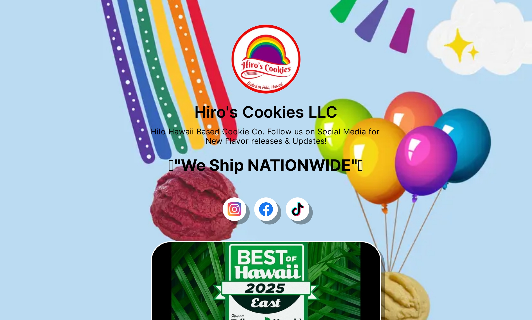 Hiro's Cookies LLC's Flowpage