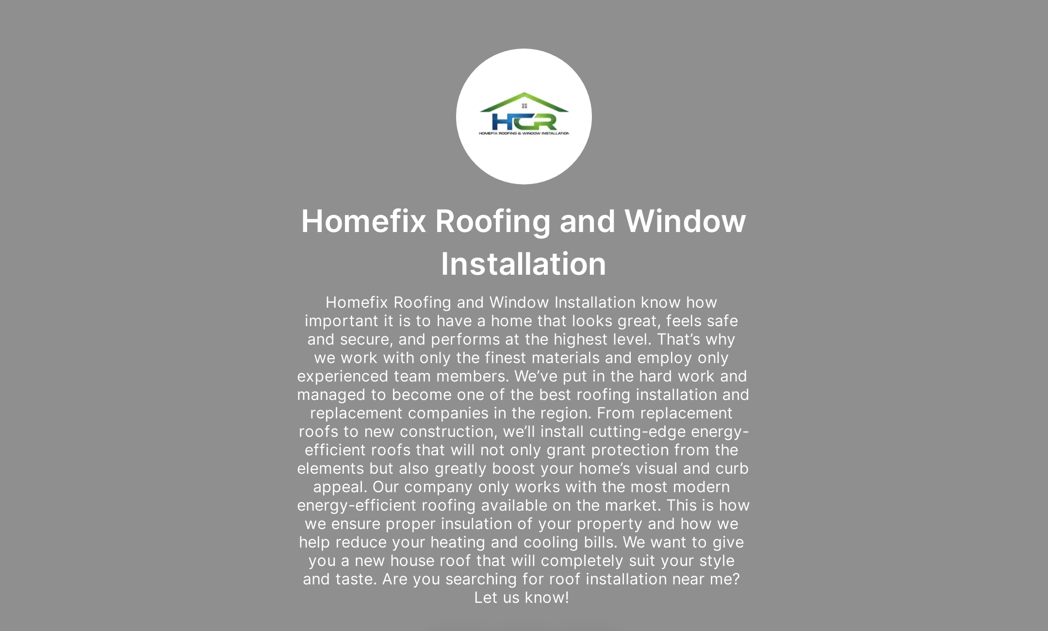 Homefix Roofing and Window Installation's Flowpage