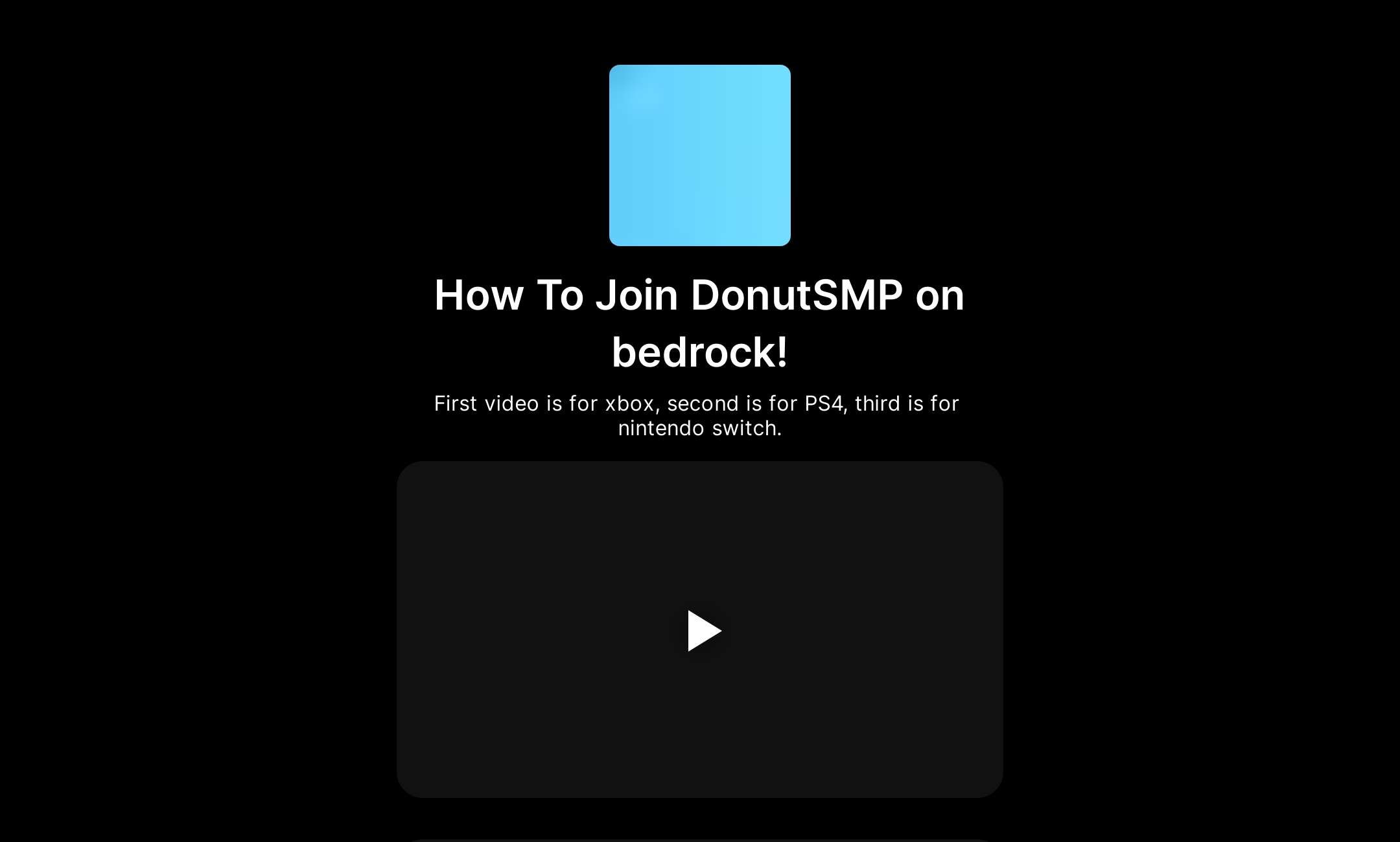 How To Join DonutSMP on bedrock!'s Flowpage