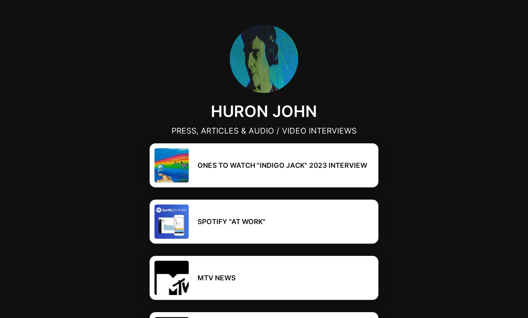 HURON JOHN's Flowpage