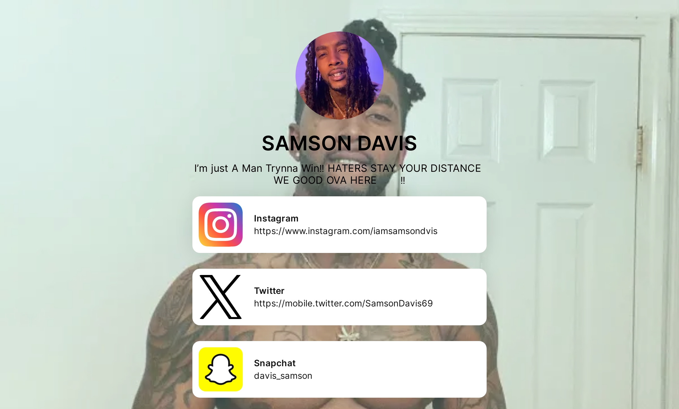 SAMSON DAVIS's Flowpage