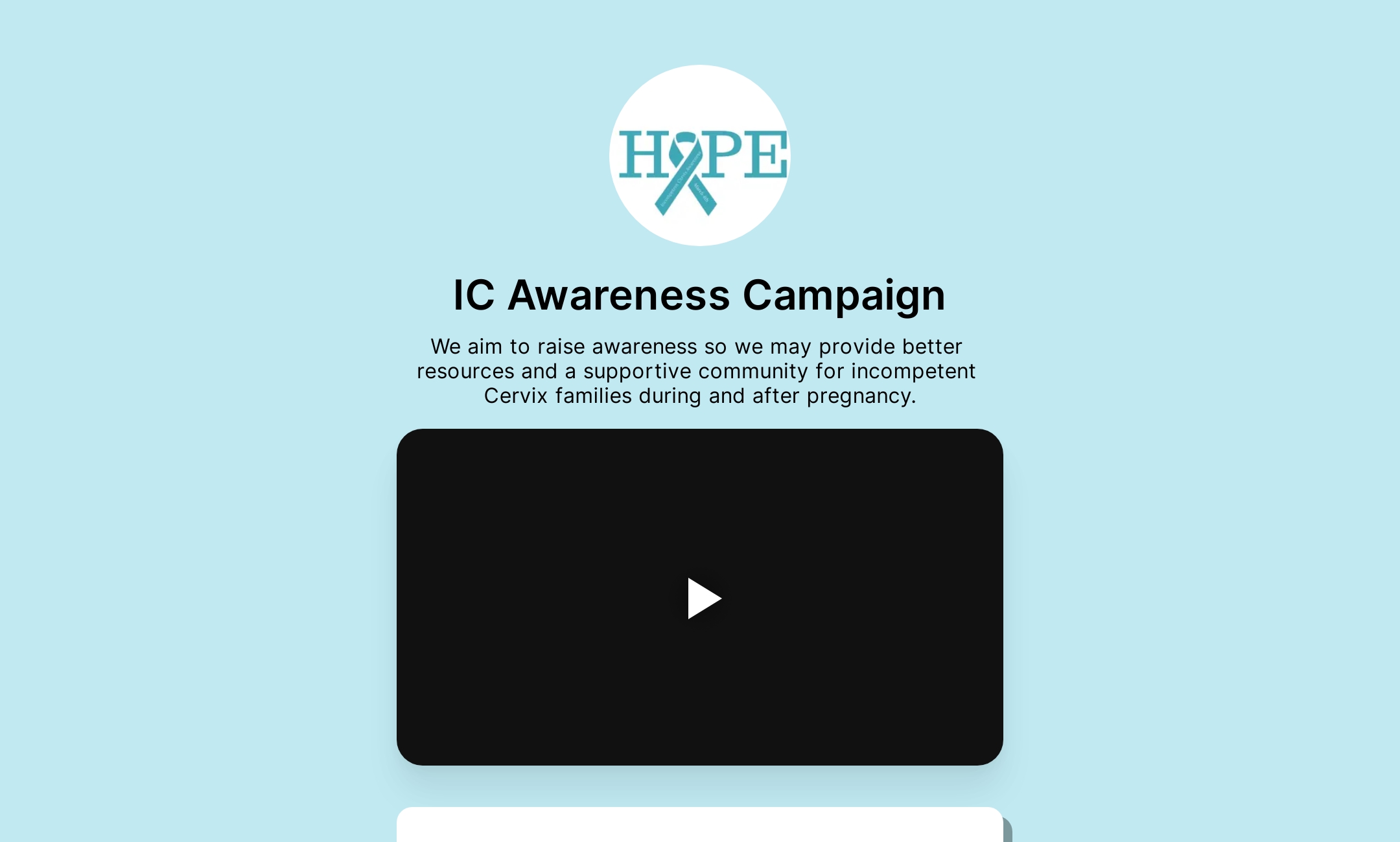 IC Awareness Campaign's Flowpage