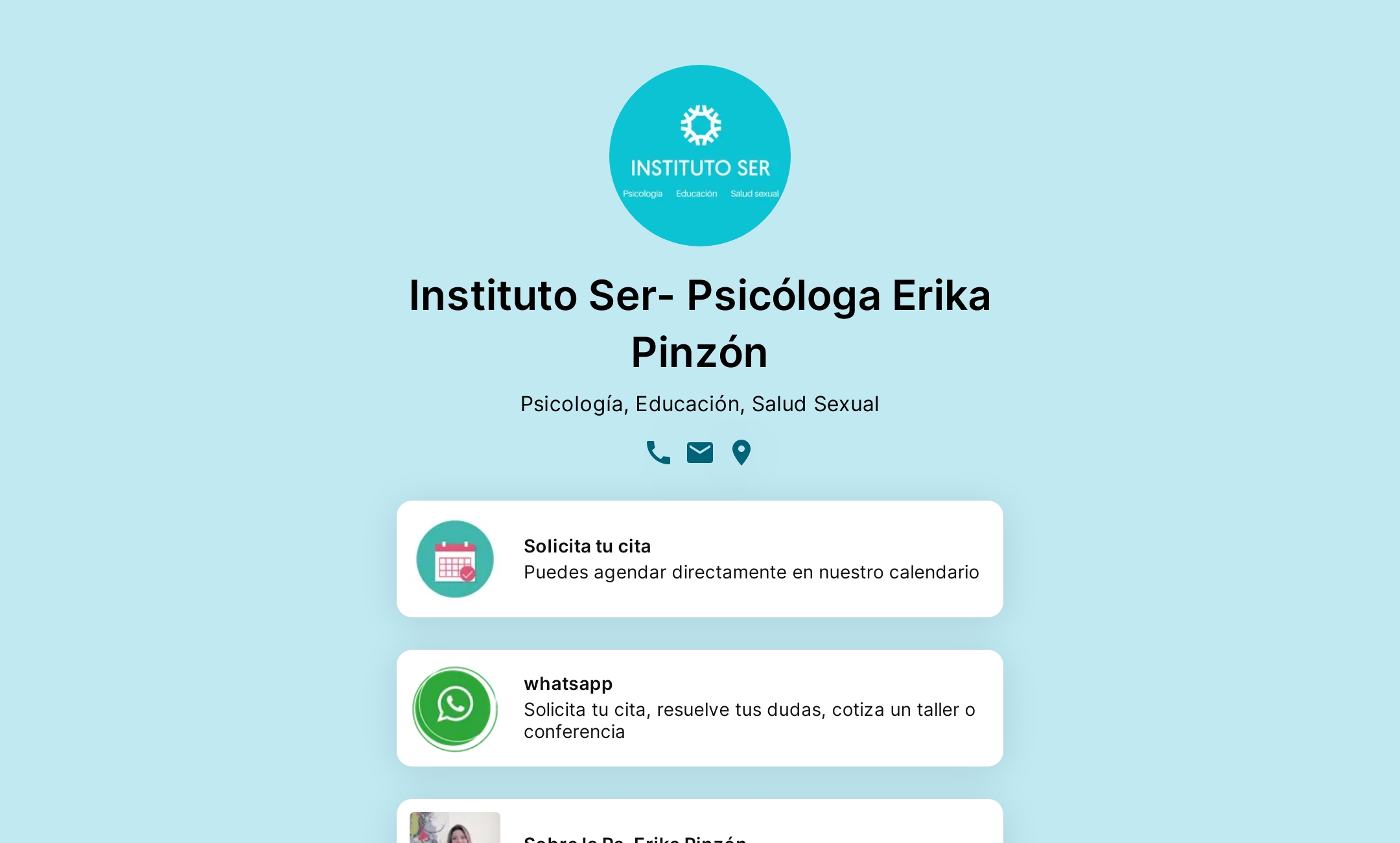 Instituto Ser- Psicóloga Erika Pinzón's Flowpage