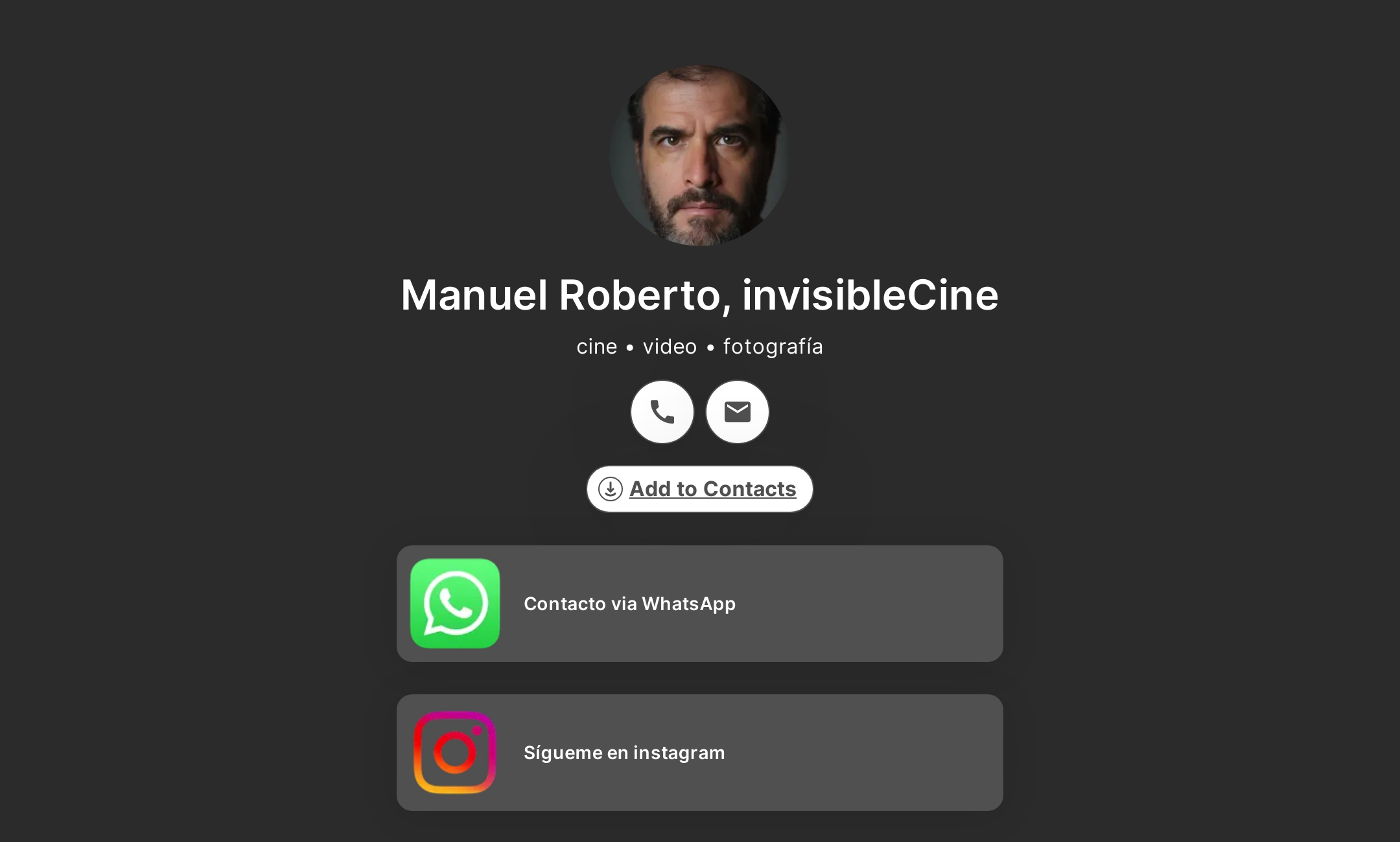 Manuel Roberto, invisibleCine's Flowpage