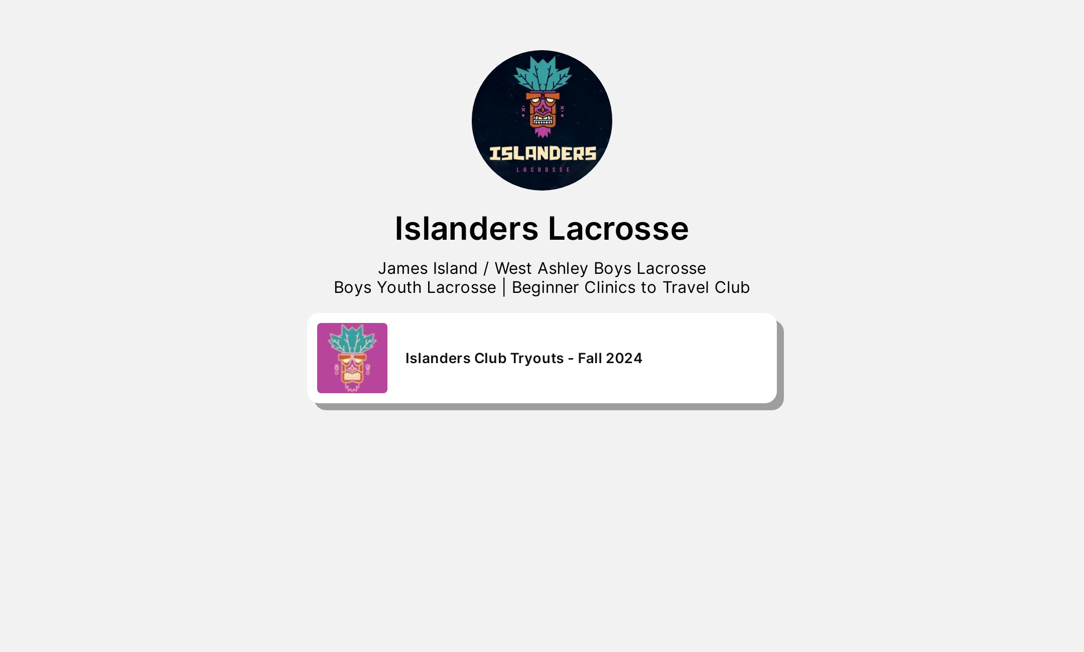 Islanders Lacrosse's Flowpage