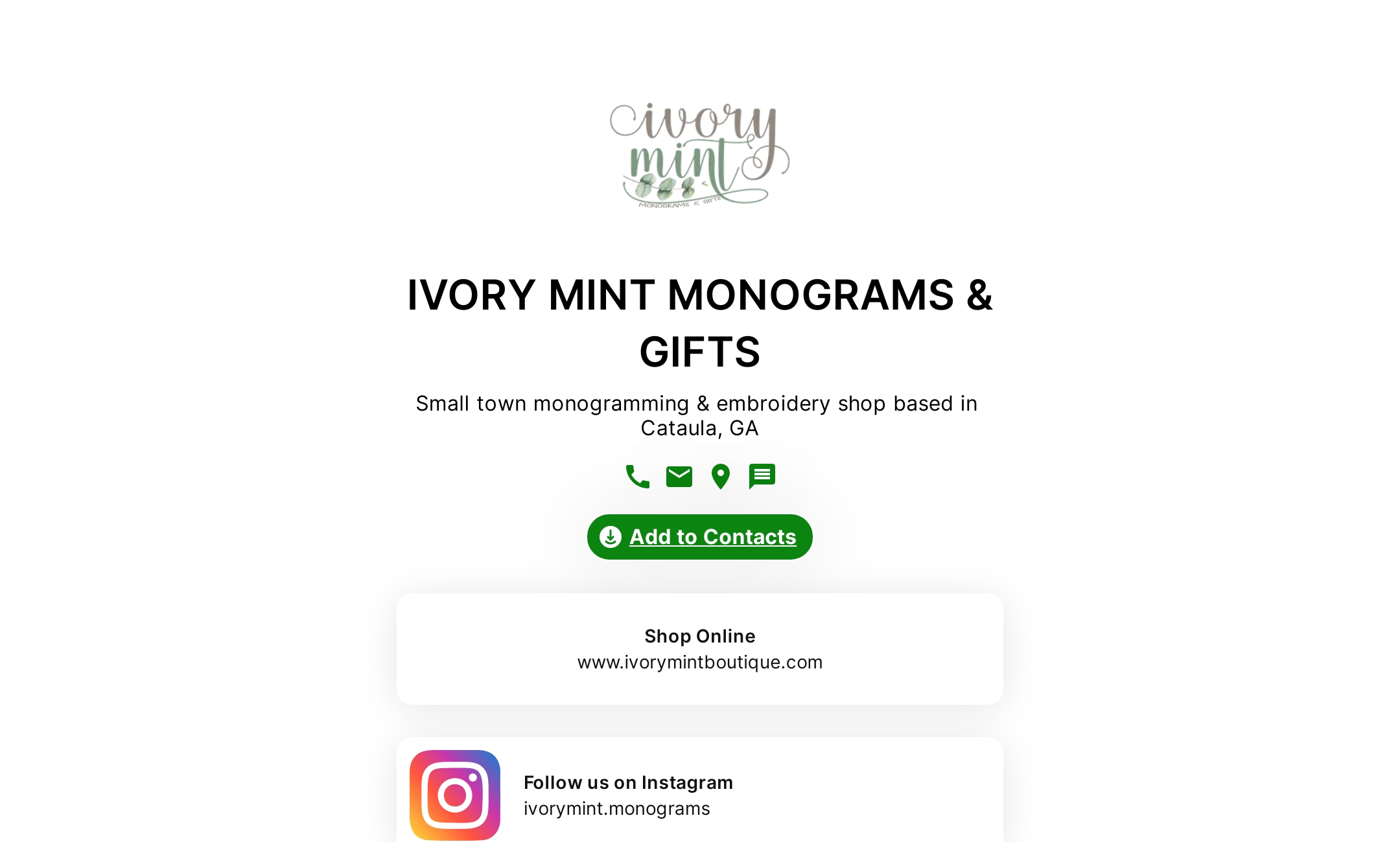 IVORY MINT MONOGRAMS & GIFTS's Flowpage