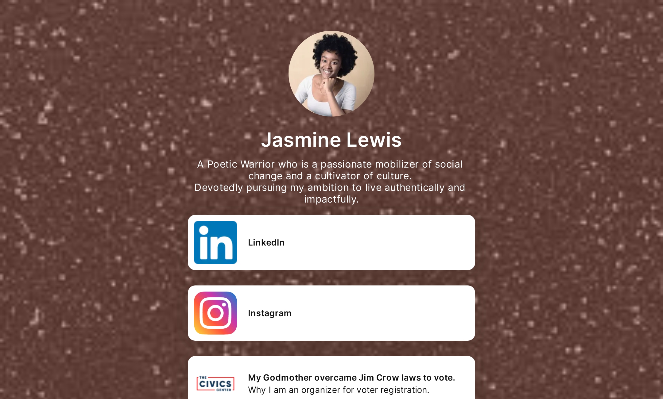 Jasmine Lewis' Flowpage